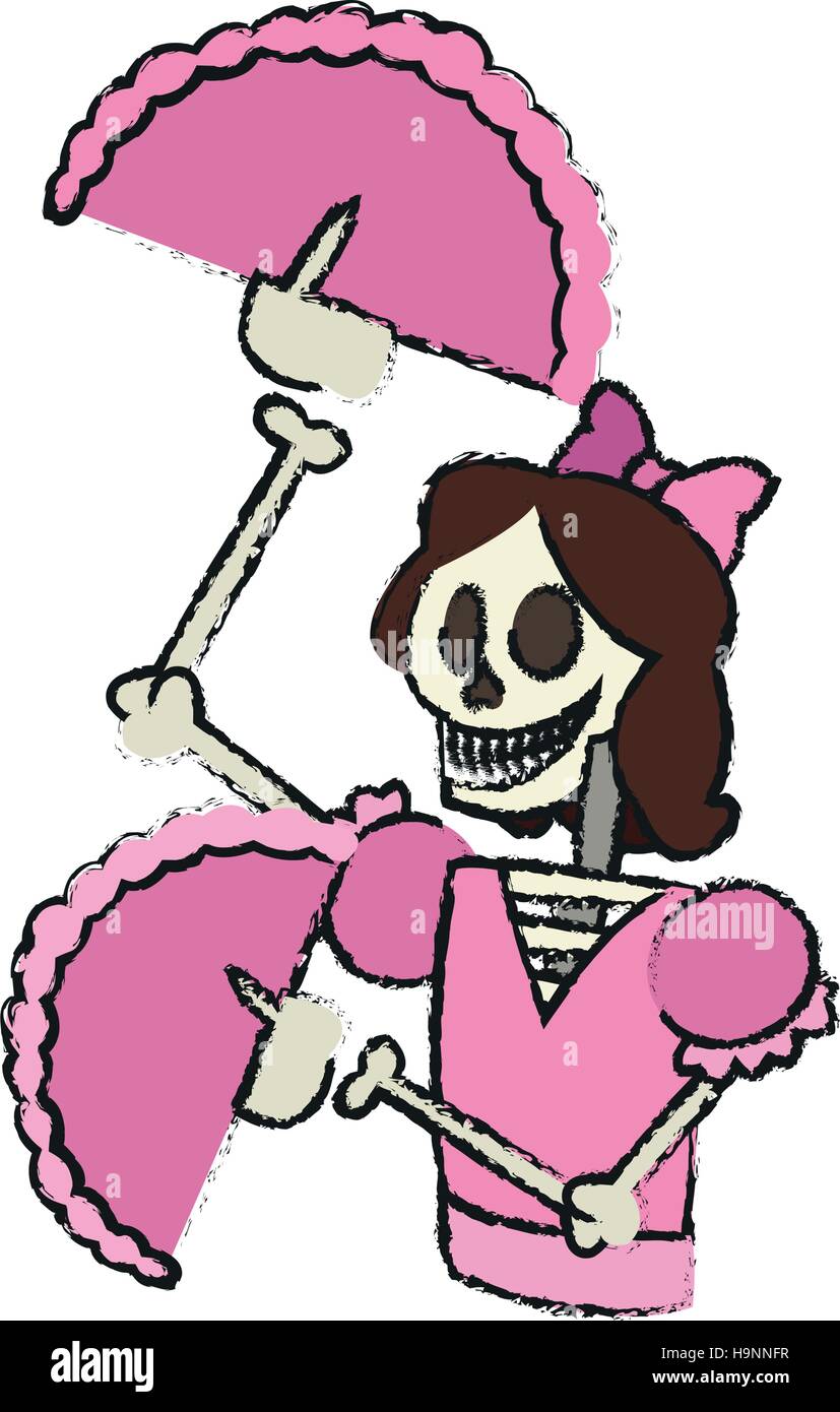 Isolated mexican female skull design Stock Vector Image & Art - Alamy