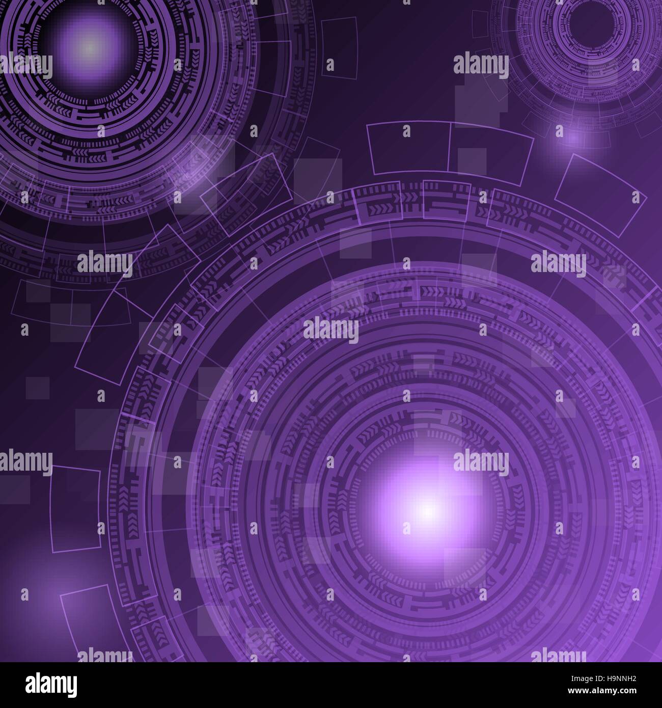 Abstract dark purple technology futuristic background, stock vector ...