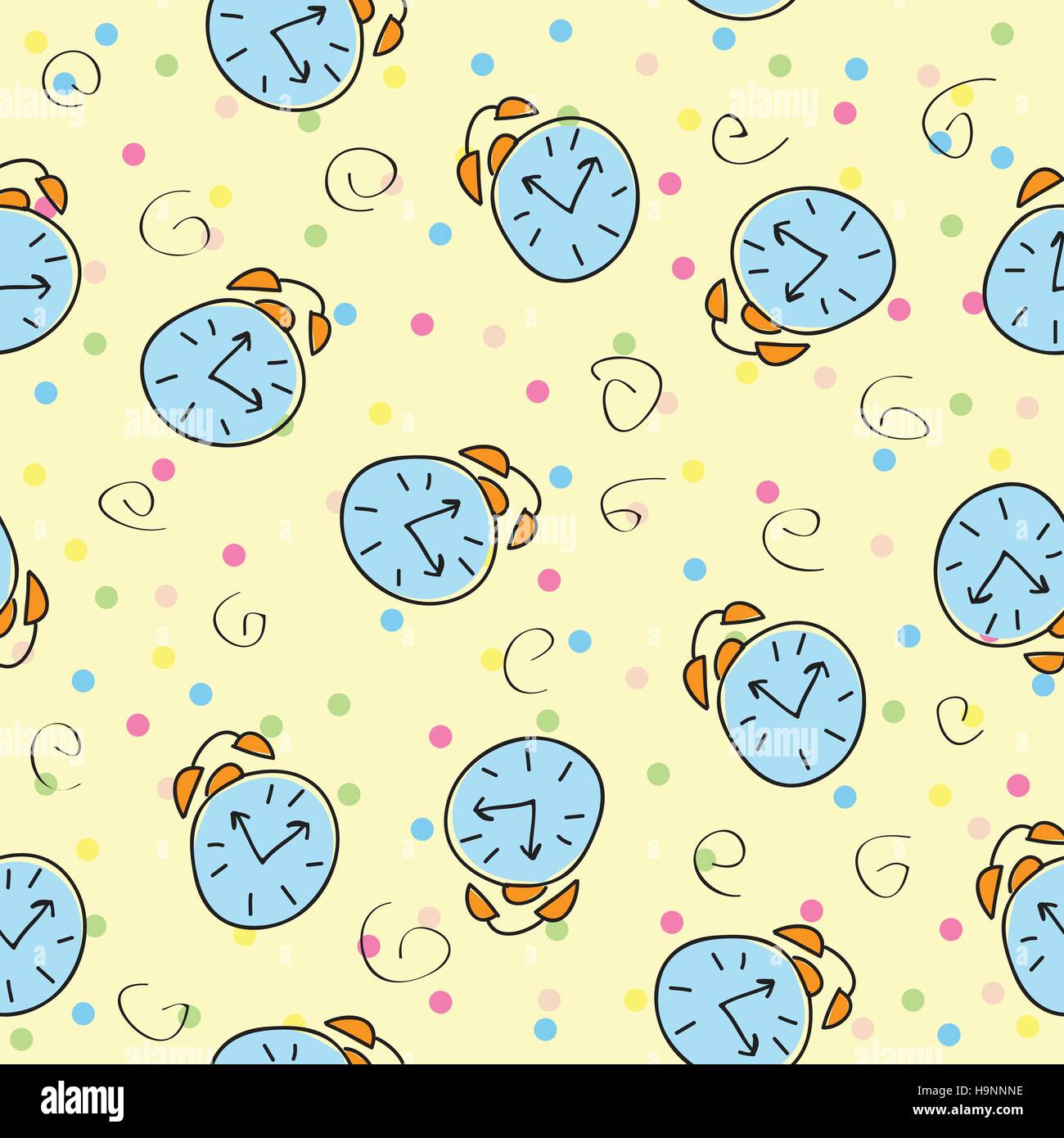 seamless pattern with the color clock - vector Stock Vector Image & Art ...