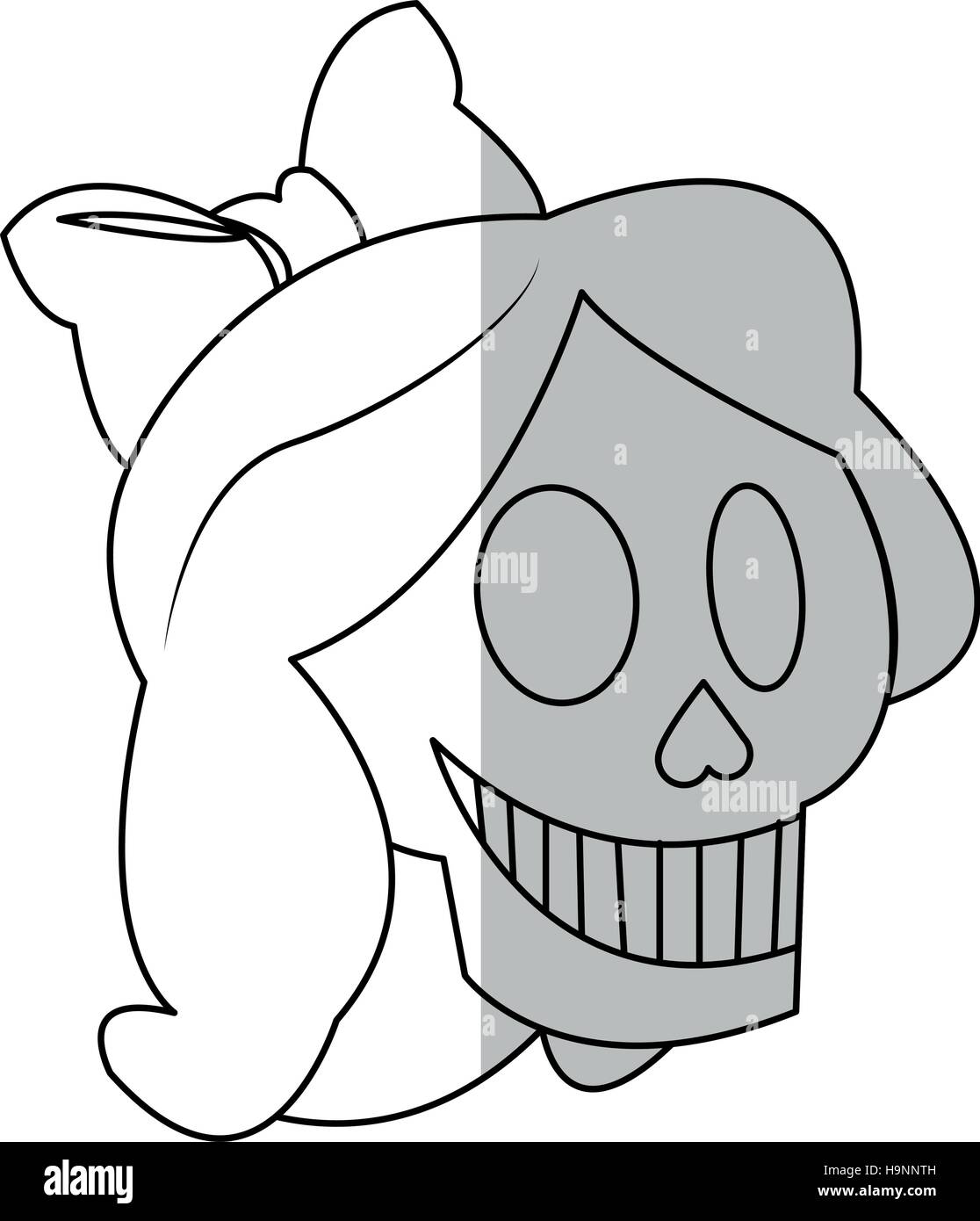 Isolated mexican female skull design Stock Vector Image & Art - Alamy