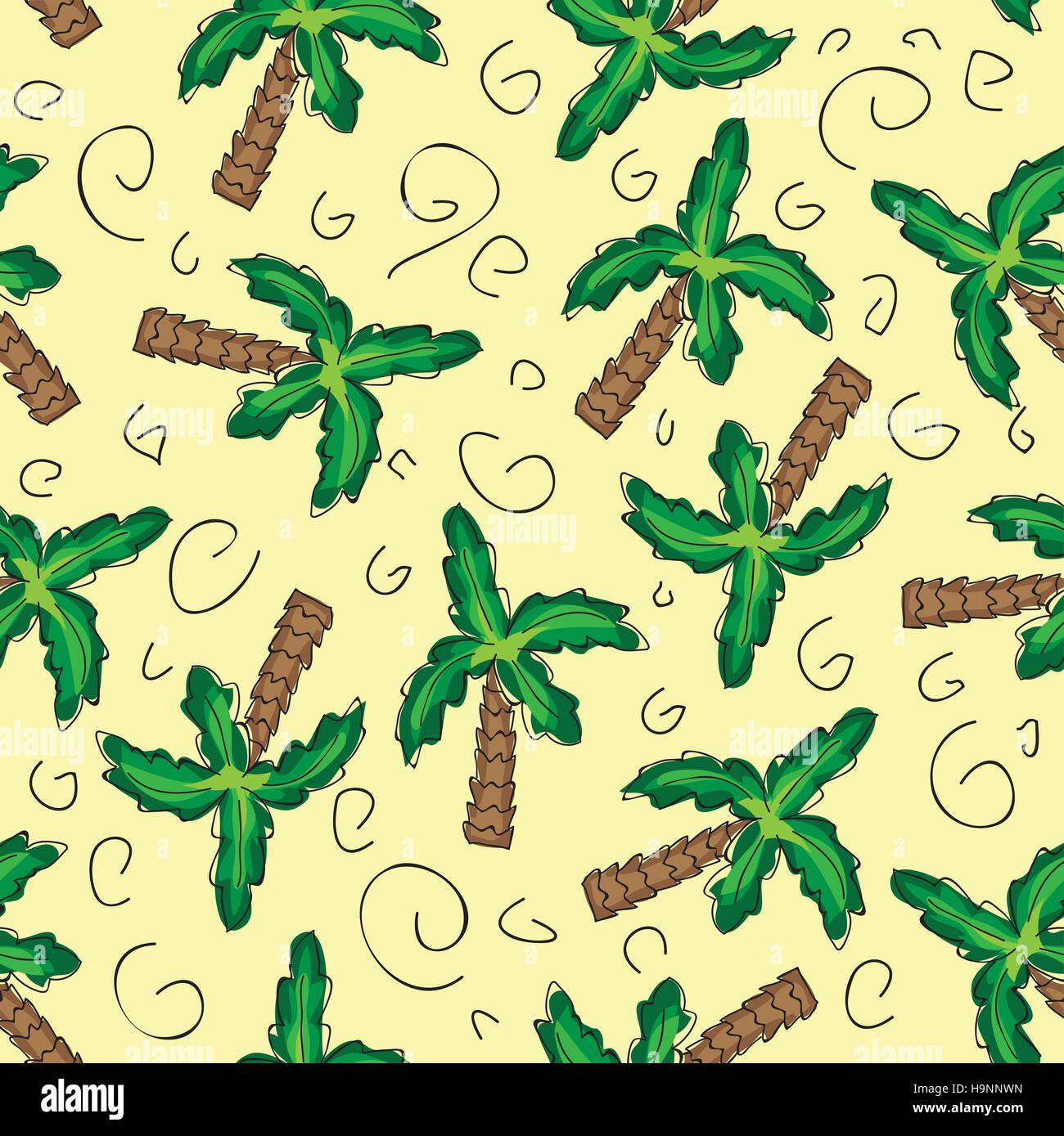 Vector green palm trees seamless pattern Stock Vector Image & Art - Alamy