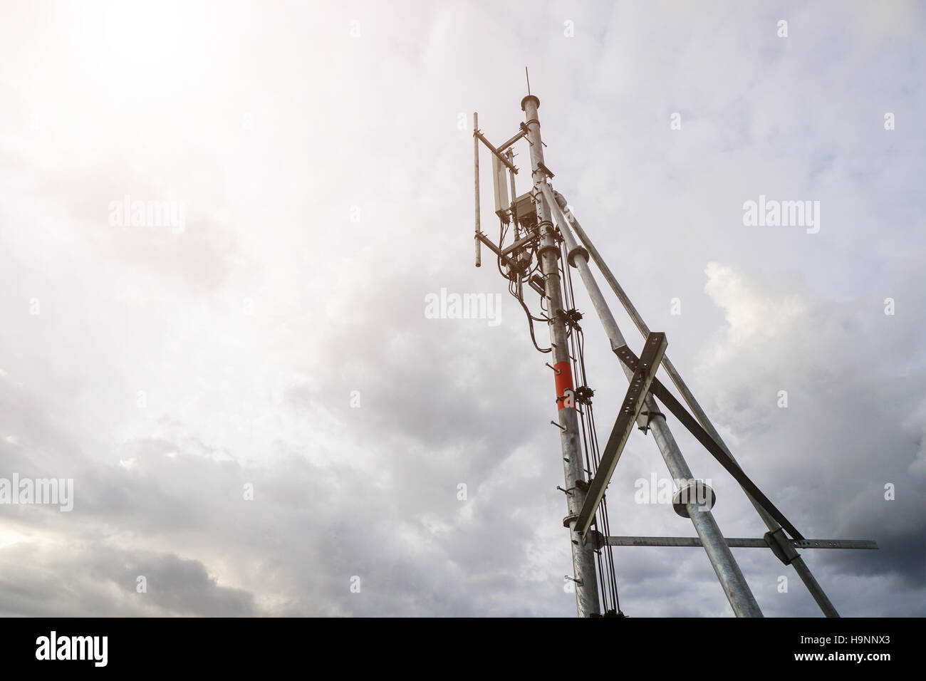 Signal tower or Satellite and beautiful sky with light Stock Photo - Alamy