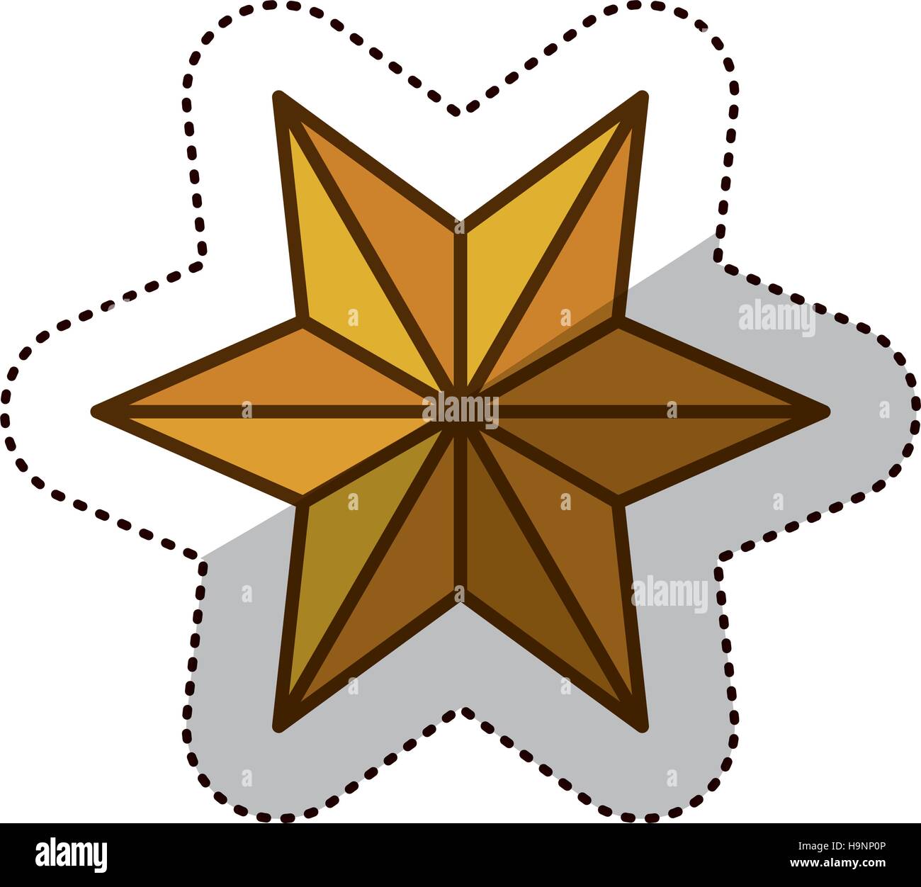 Star icon. Nativity merry christmas season and decoration theme ...