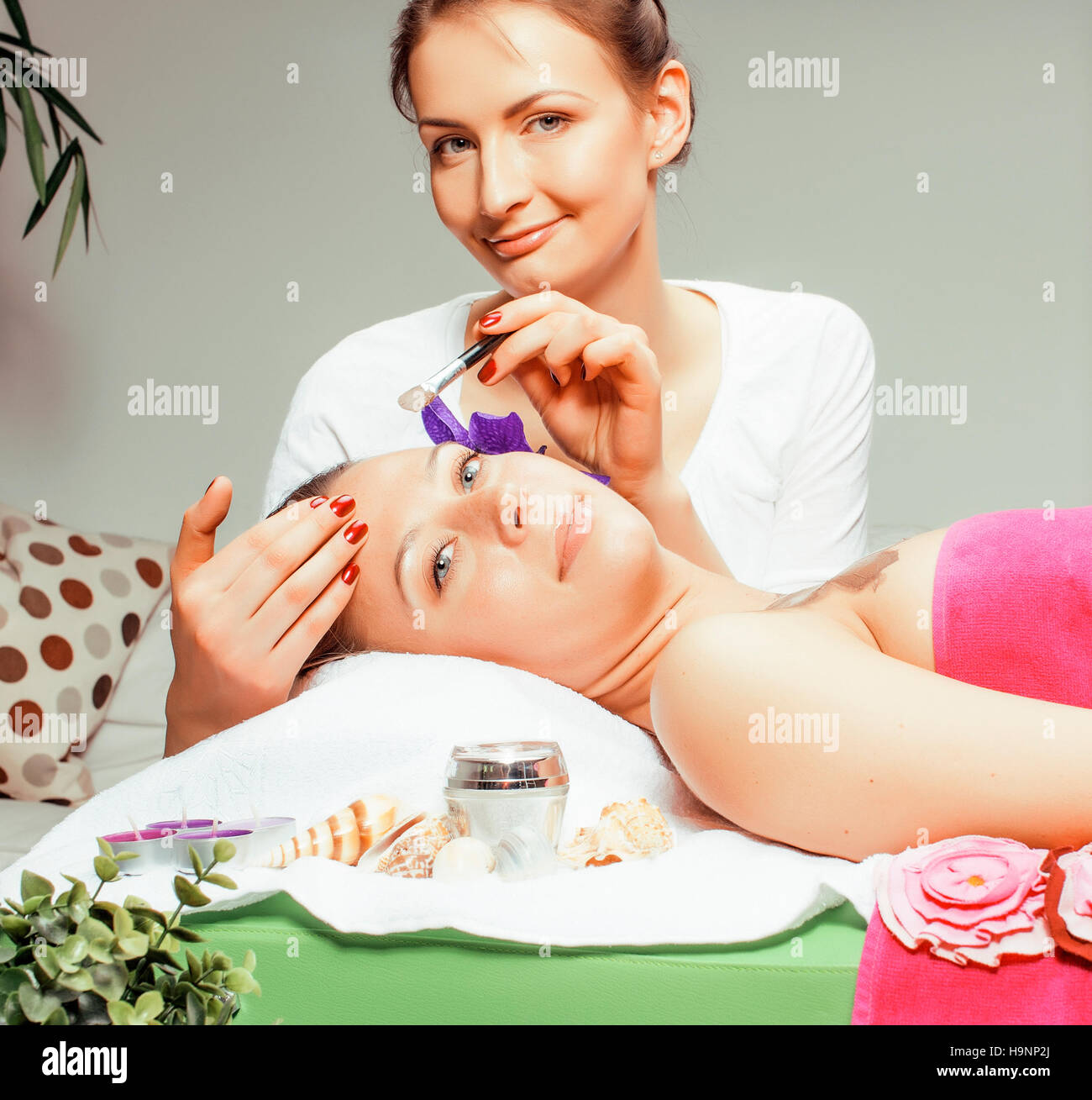 stock photo attractive lady getting spa treatment in salon, healthcare ...