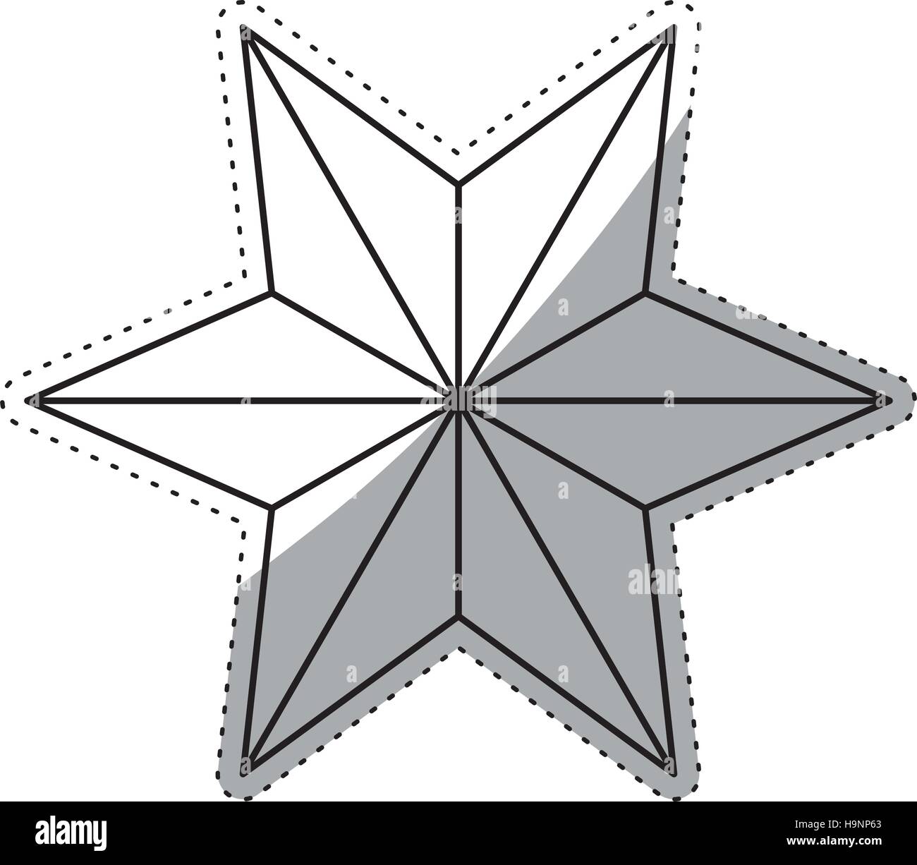 Star icon. Nativity merry christmas season and decoration theme ...