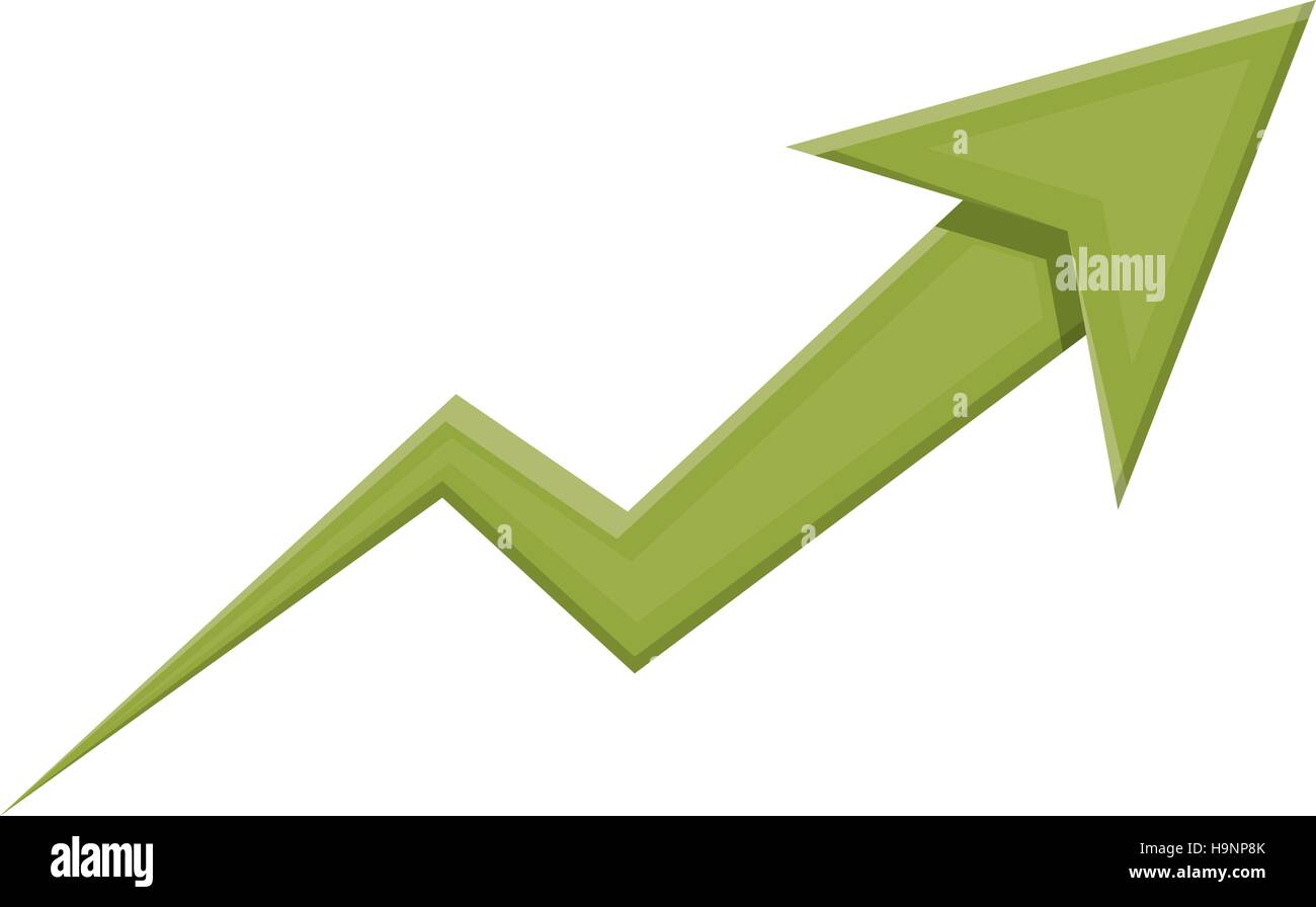 Increase arrow icon. Direction web and infographic theme. Isolated ...