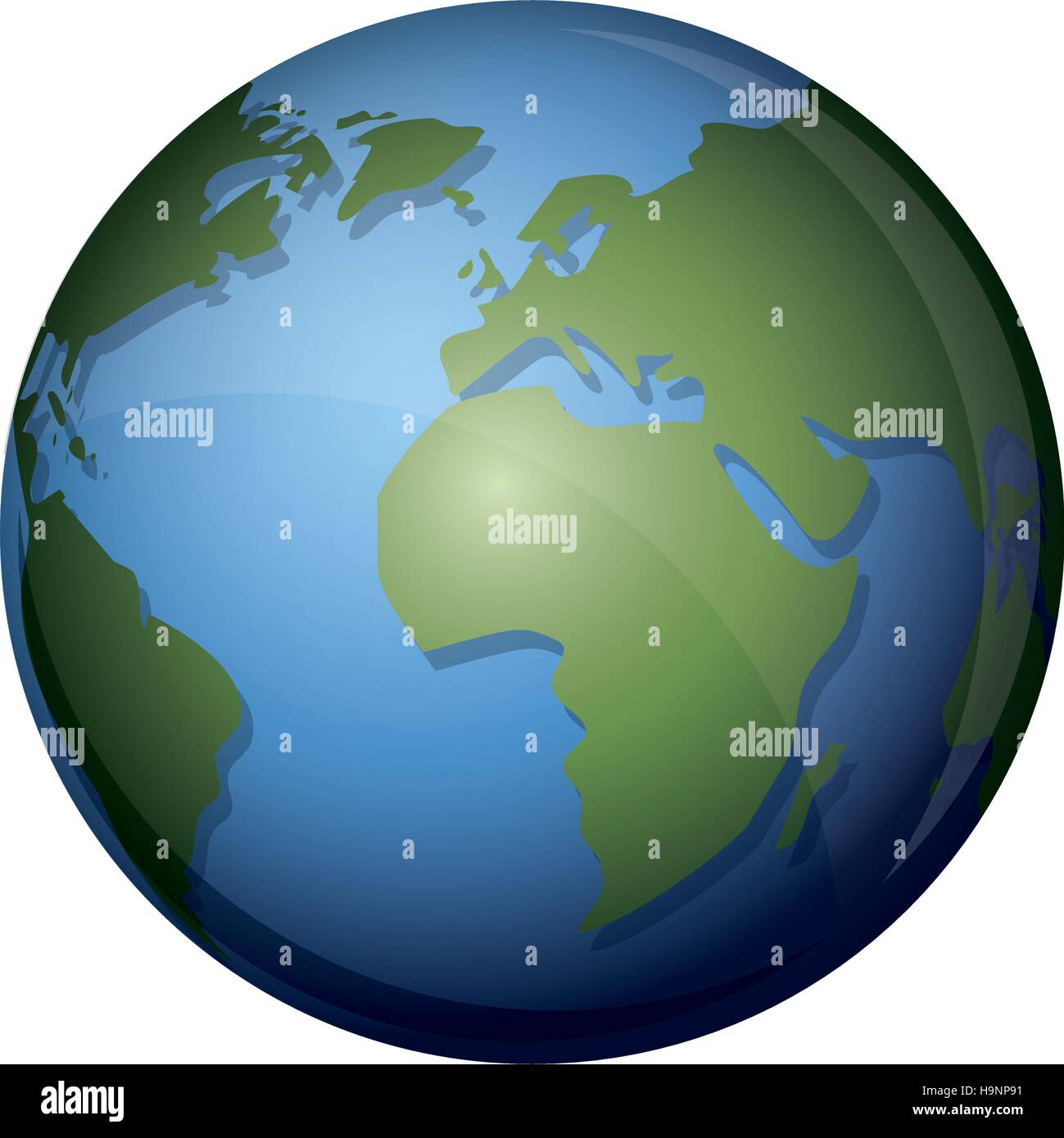 Planet sphere icon. Continent earth world and globe theme. Isolated ...