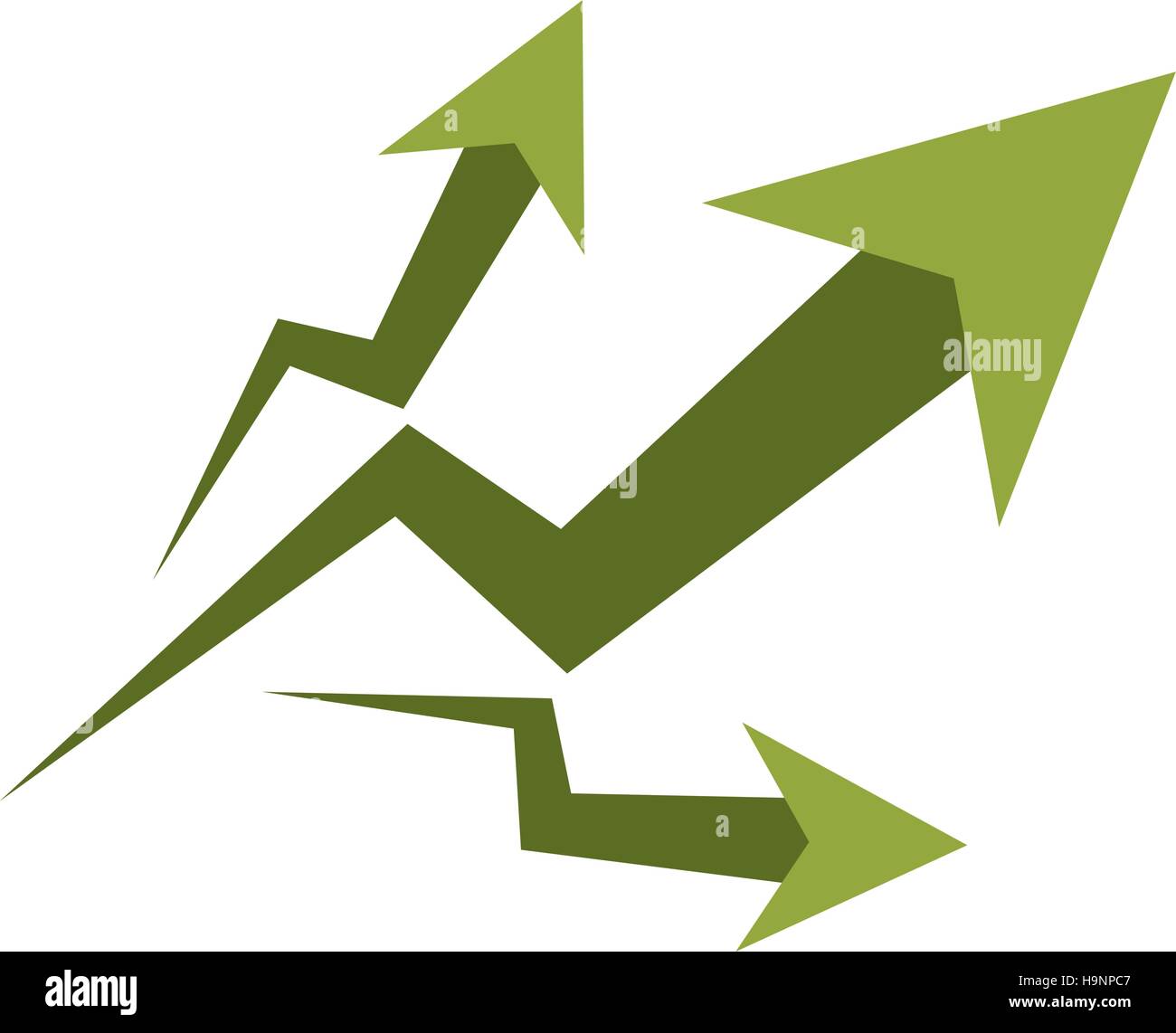 Increase arrow icon. Direction web and infographic theme. Isolated ...