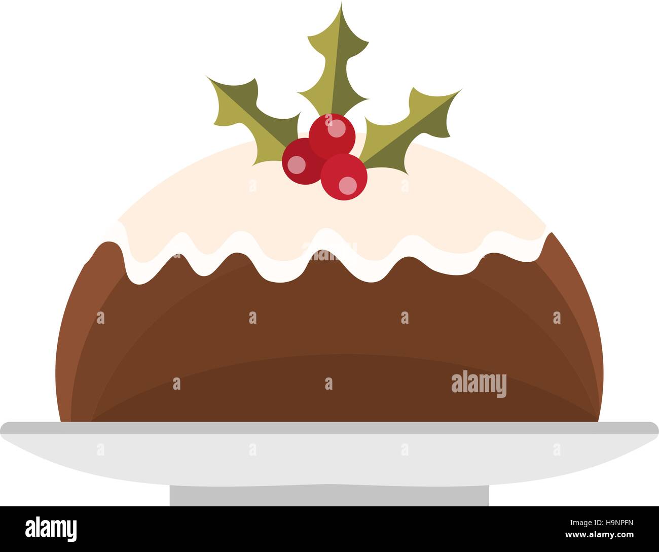 Christmas dinner pudding on Stock Vector Images - Alamy
