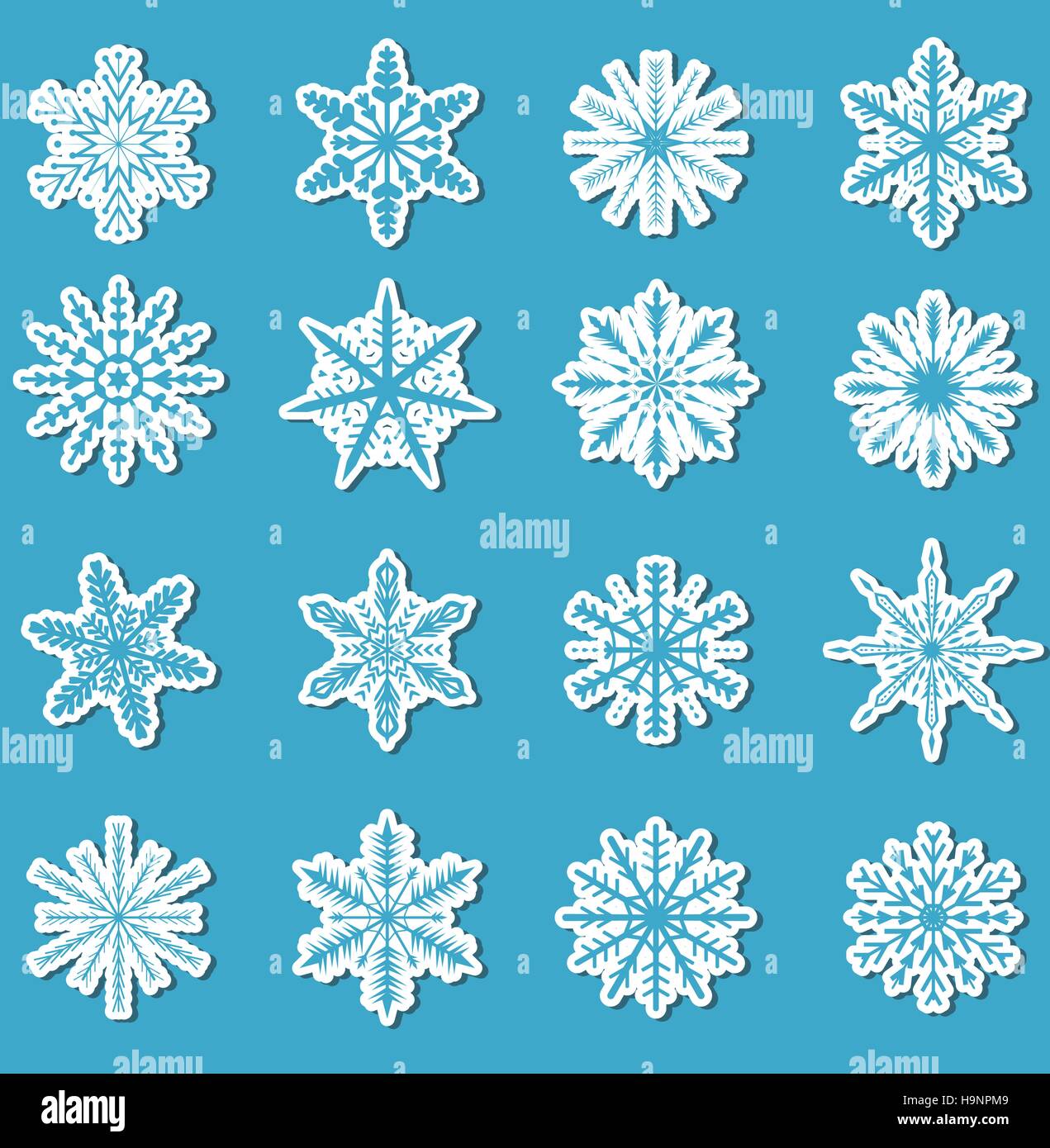 Vector snowflakes hi-res stock photography and images - Alamy