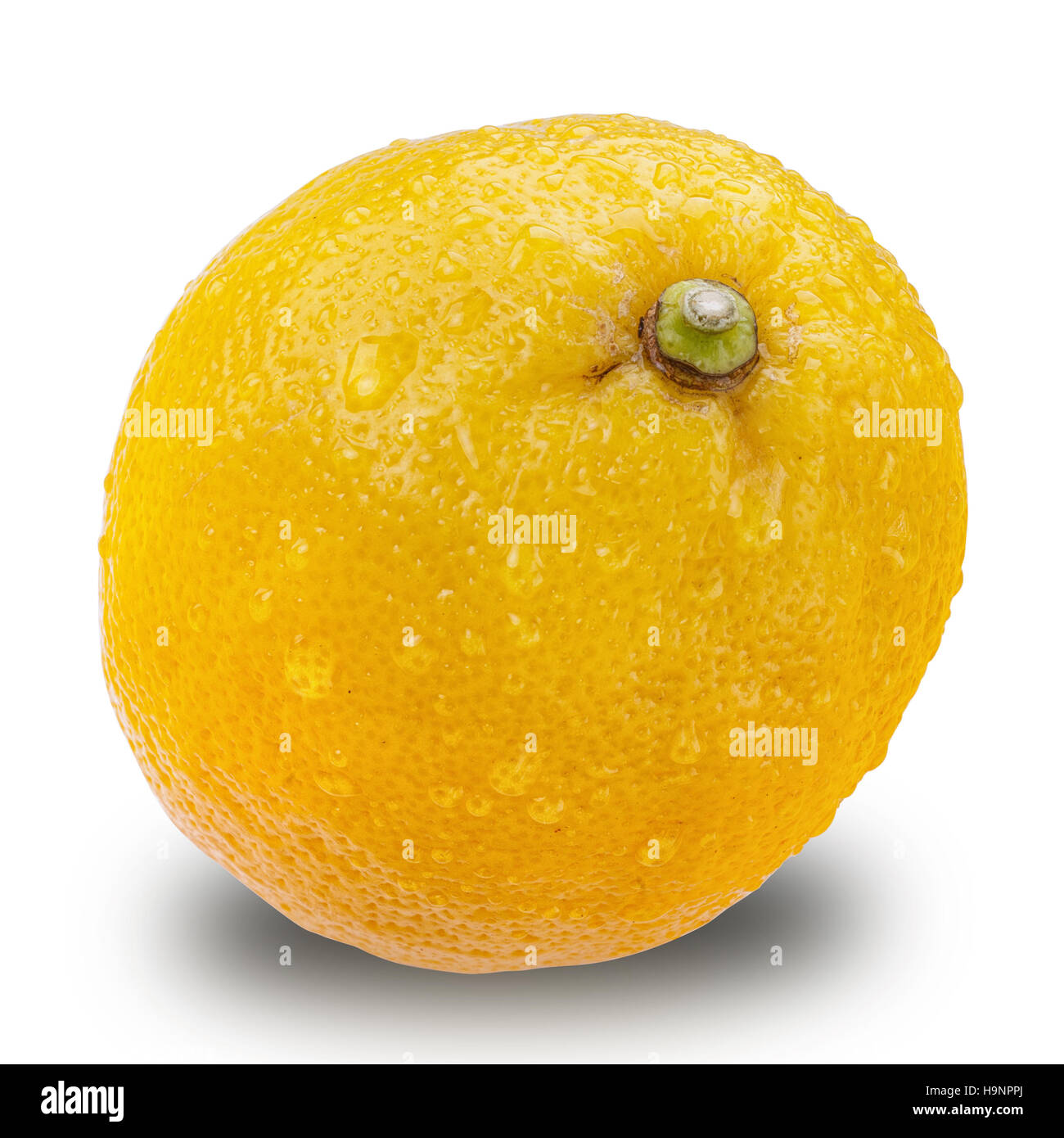 Fresh ripe lemons isolated on white background Stock Photo - Alamy