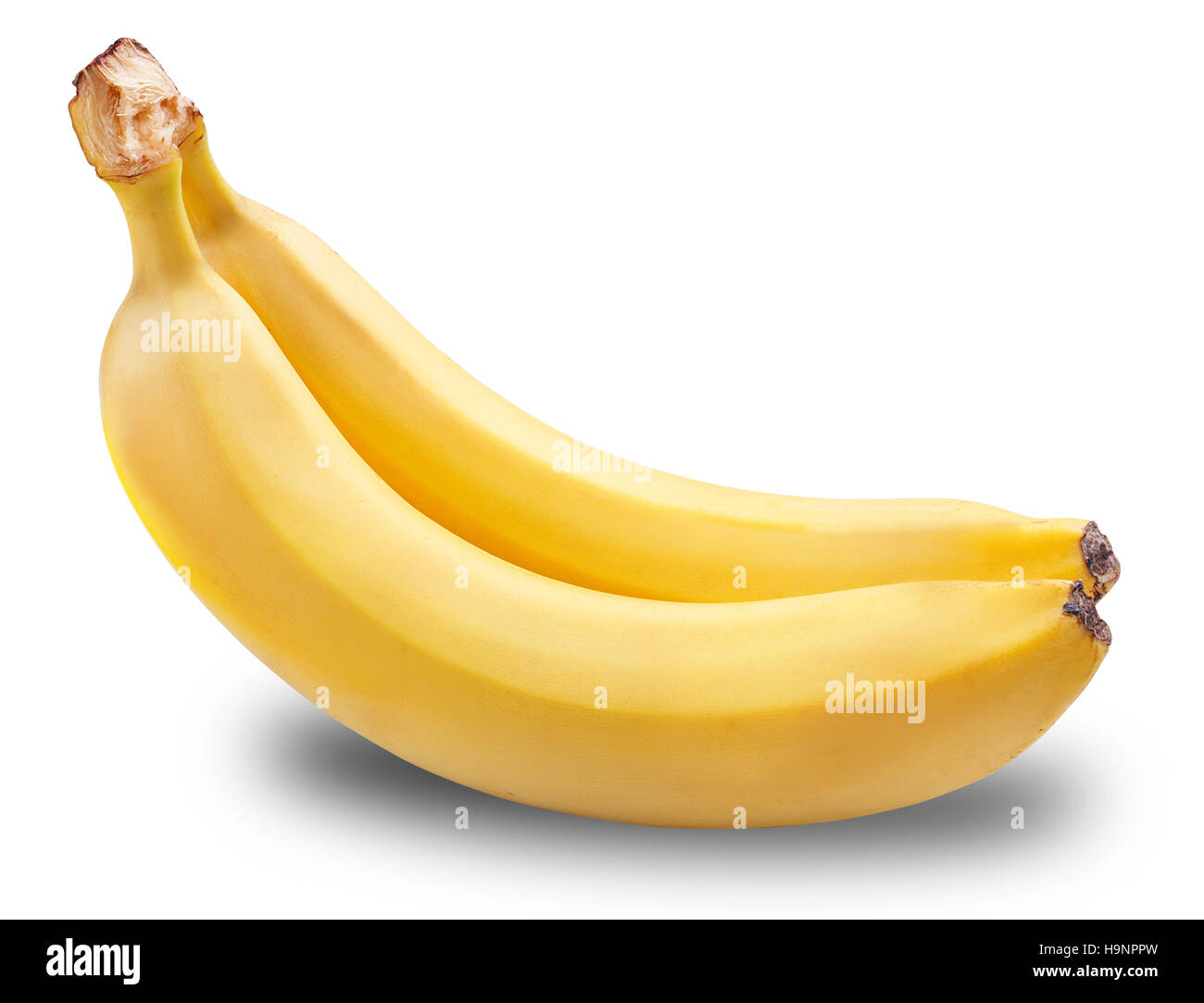 two bananas isolated on white background Stock Photo - Alamy