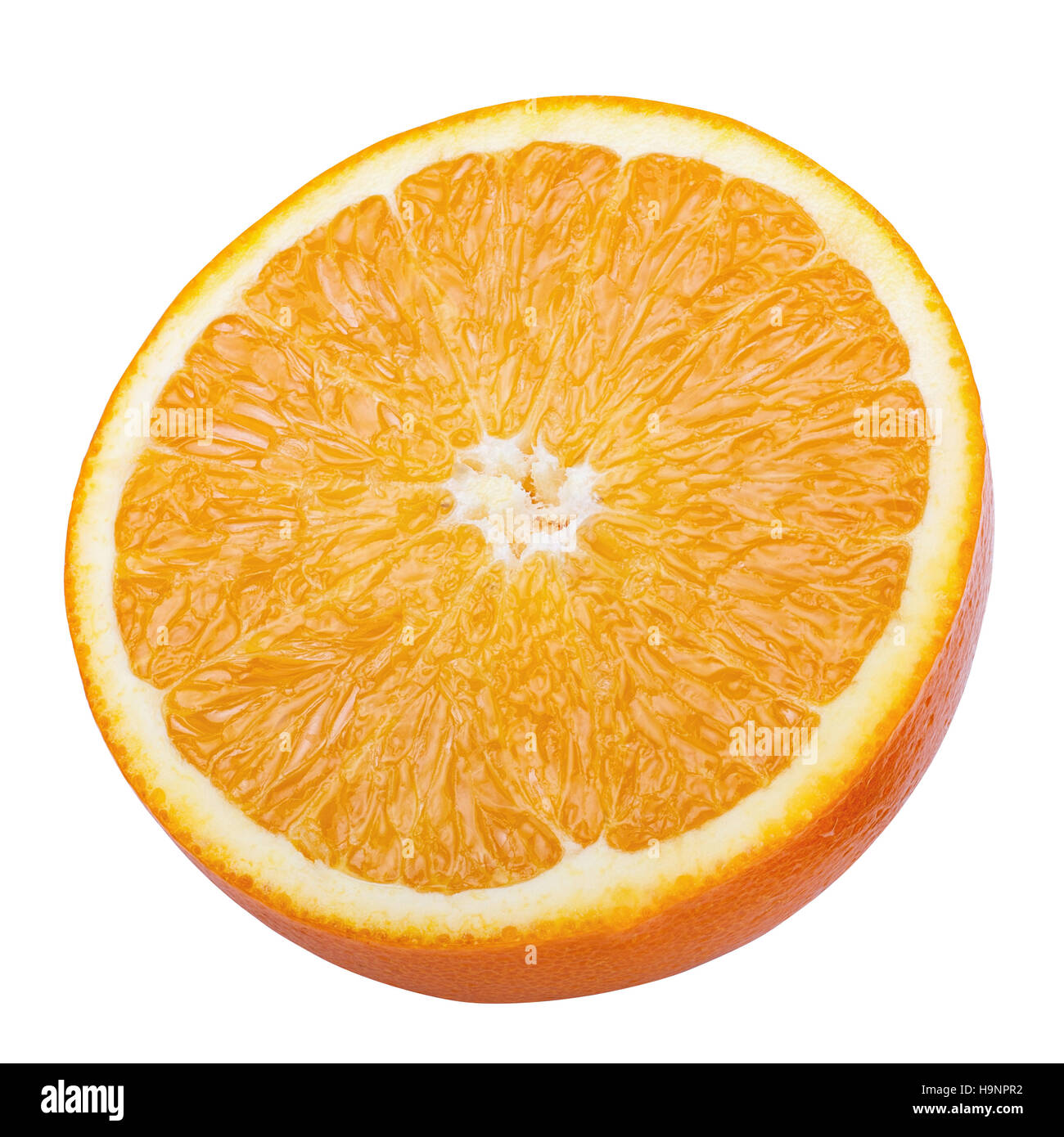 half of fresh orange isolated on white background Stock Photo - Alamy