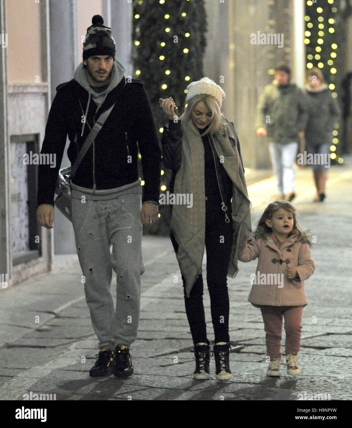 Inter Milan defender Davide Santon and his girlfriend Chloe Sanderson ...