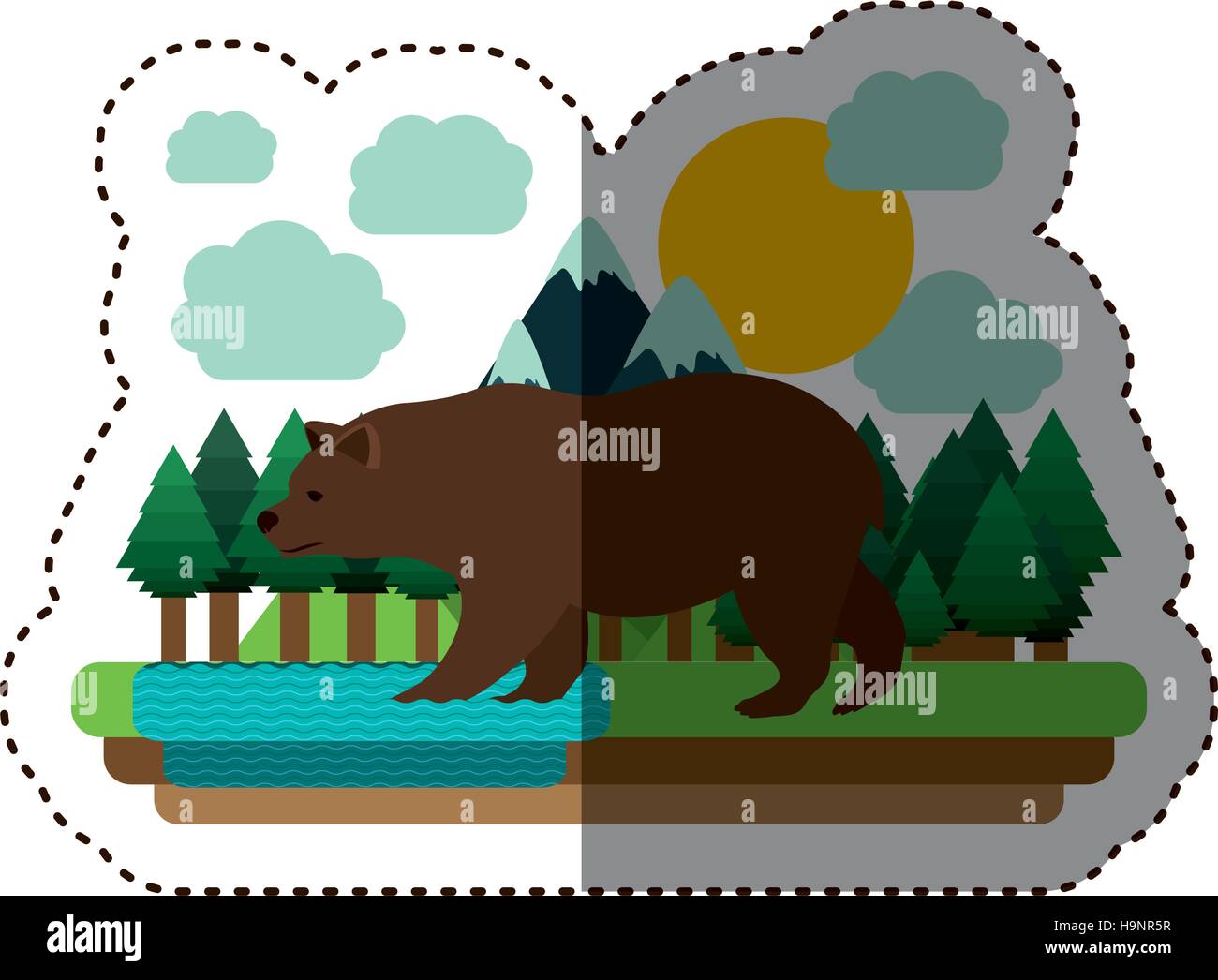 Isolated bear animal design Stock Vector Image & Art - Alamy