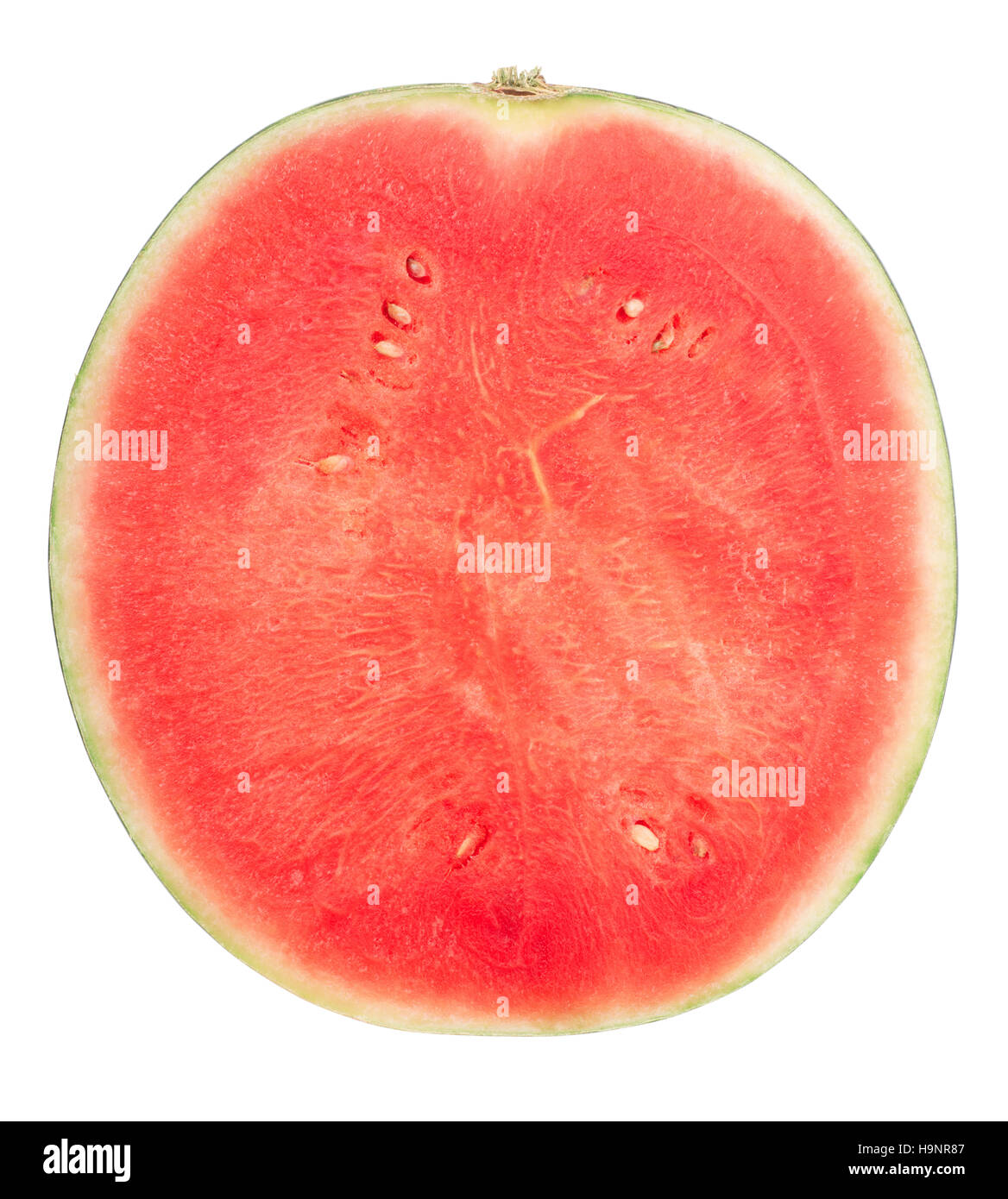 Watermelon section on white, clipping path included Stock Photo - Alamy