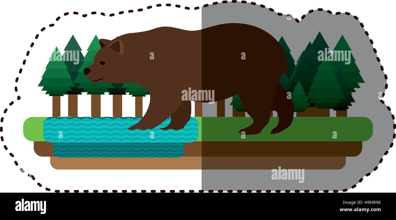 Isolated bear animal design Stock Vector Image & Art - Alamy