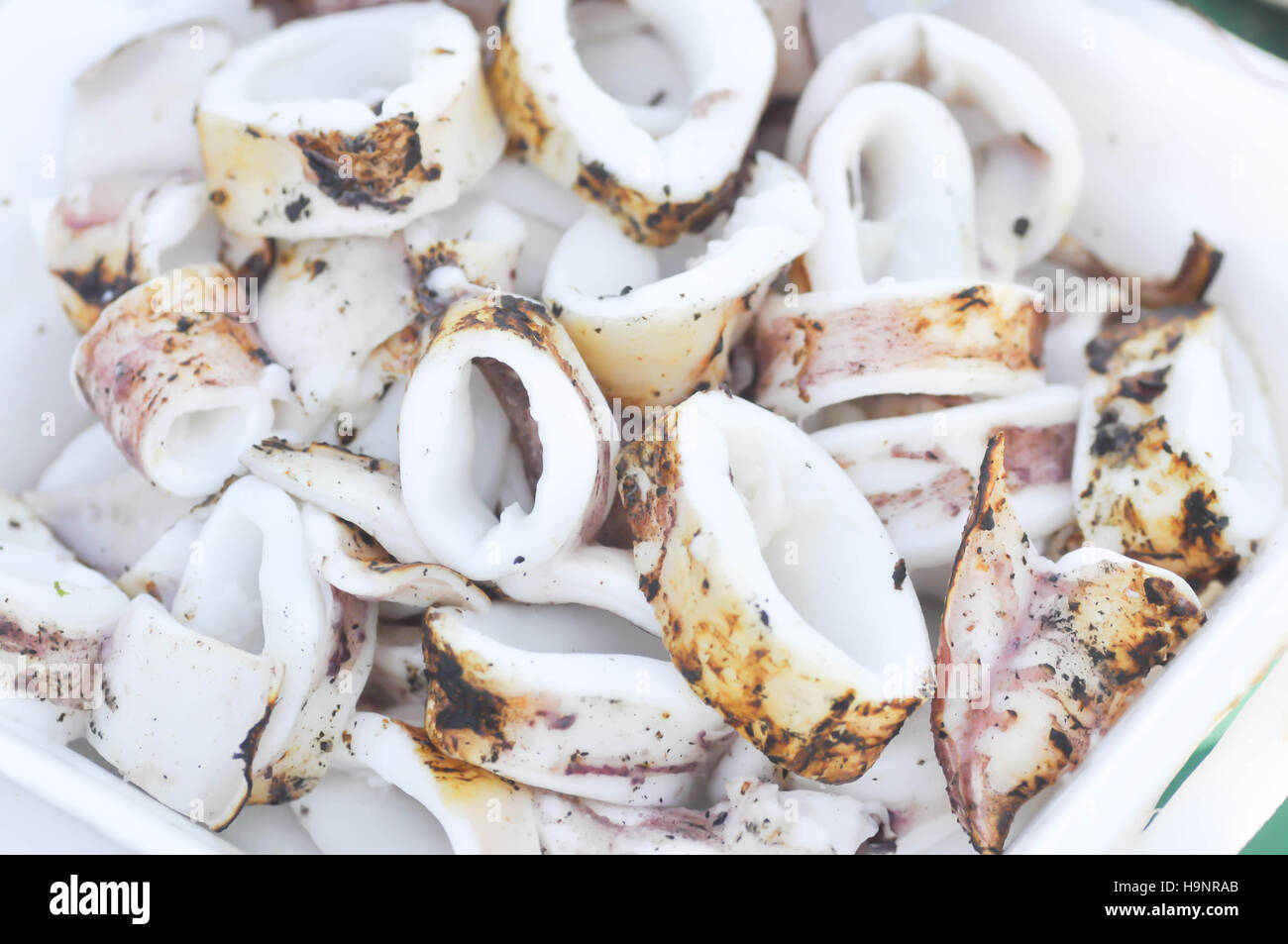 grilled squid or sliced squid Stock Photo - Alamy