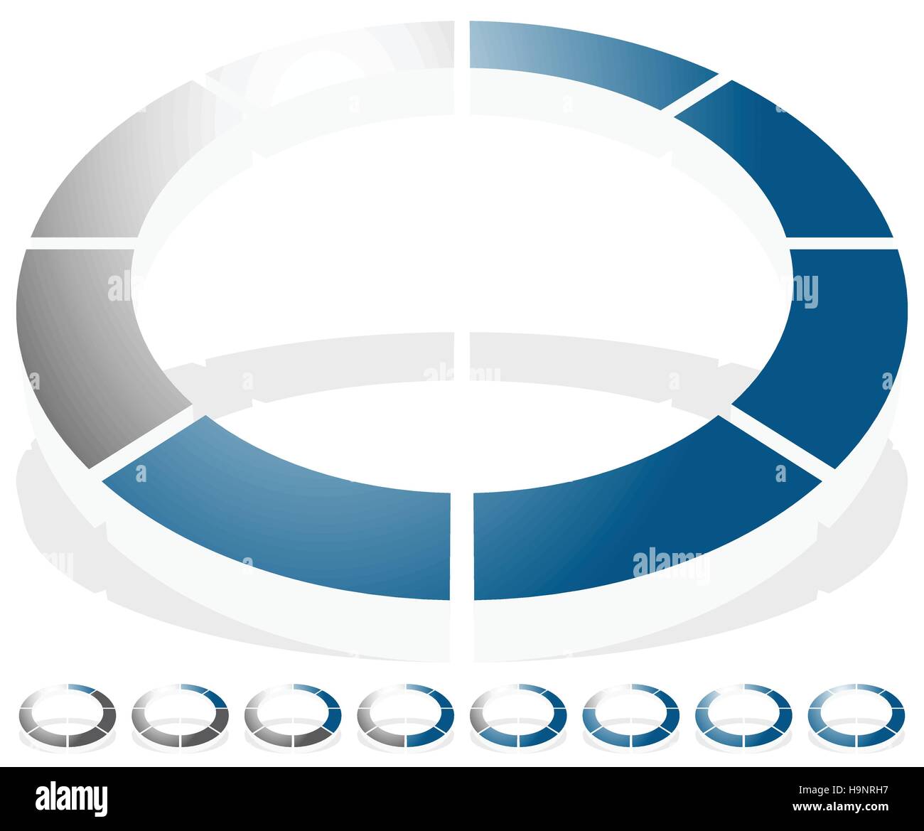 Circular preloader, progress indicator icon w/ 8 steps. Buffer symbol Stock Vector Image & Art ...
