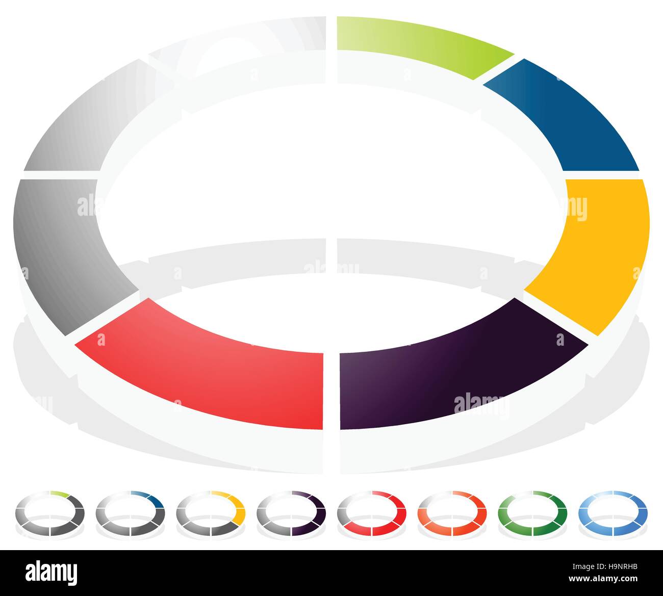Circular preloader, progress indicator icon w/ 8 steps. Buffer symbol Stock Vector Image & Art ...
