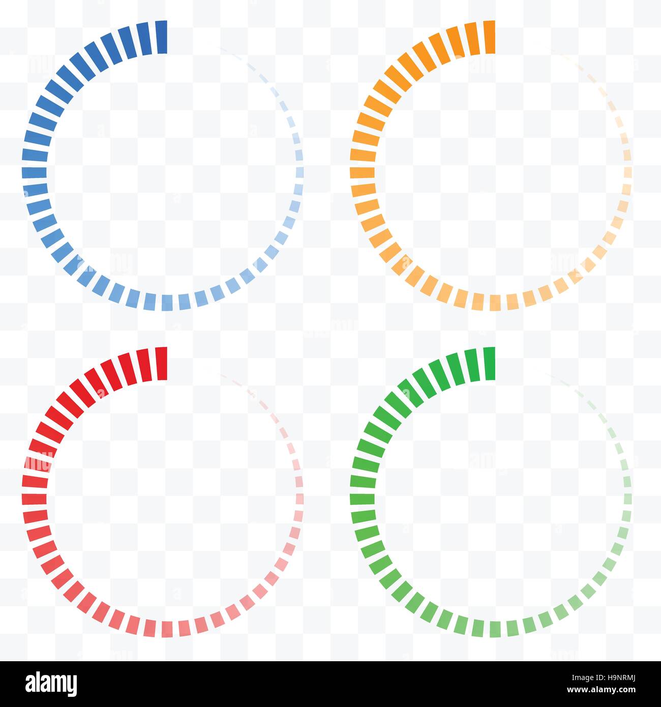 Preloader, buffer shapes symbols. Fading transparent circles Stock Vector Image & Art - Alamy
