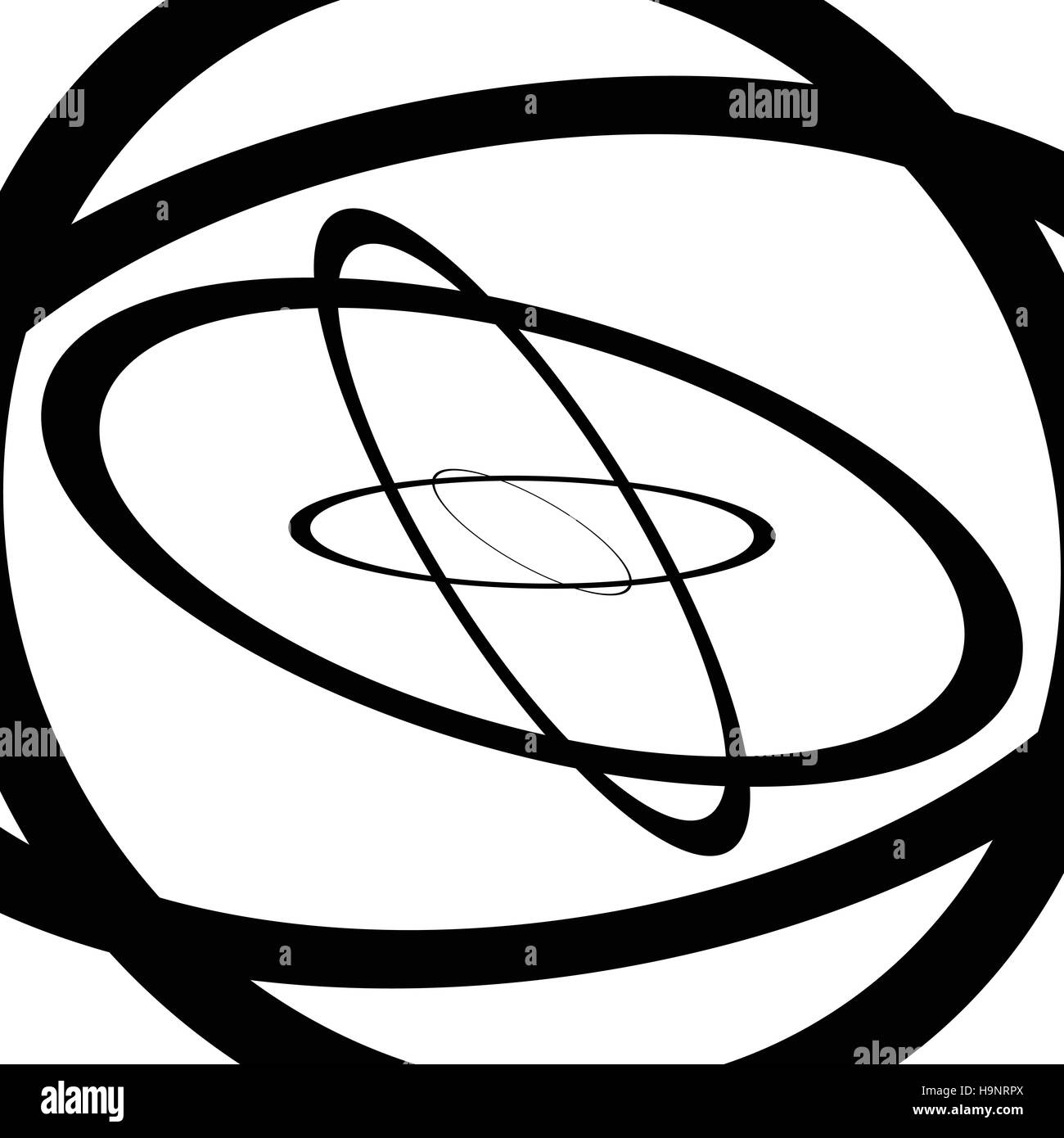 Squiggle, squiggly circles, ovals, lines. Spiral made of random circles ...