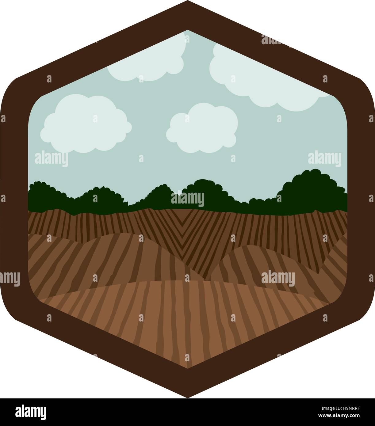 Isolated landscape inside frame design Stock Vector Image & Art - Alamy