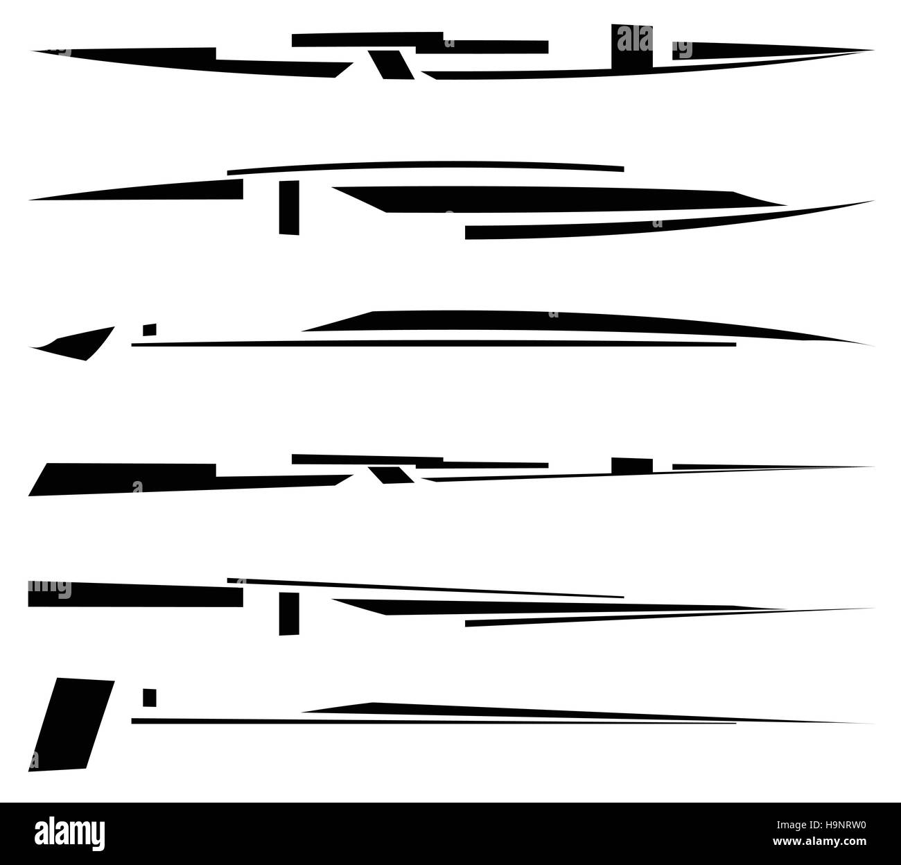 Futuristic dynamic lines, geometric horizontal stripes, shapes. Lineal ...
