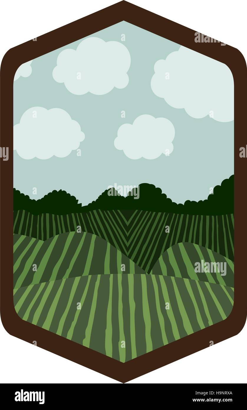 Isolated landscape inside frame design Stock Vector Image & Art - Alamy