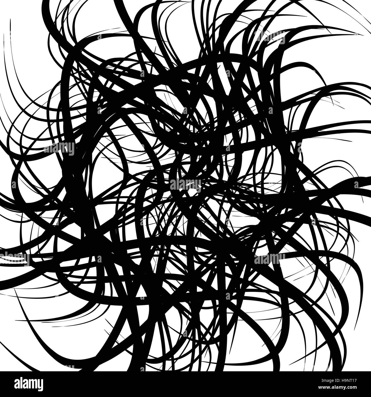 Chaotic Random Curved Lines Abstract Artistic Pattern Background Stock Vector Image And Art Alamy