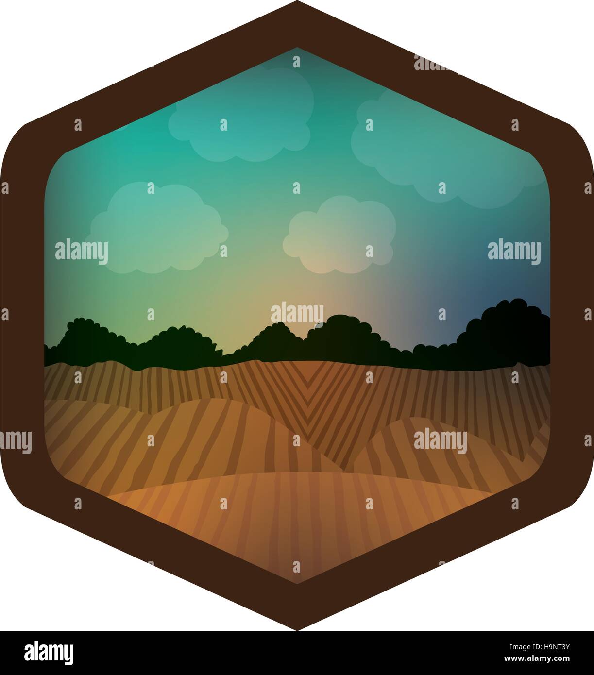 Isolated landscape inside frame design Stock Vector Image & Art - Alamy