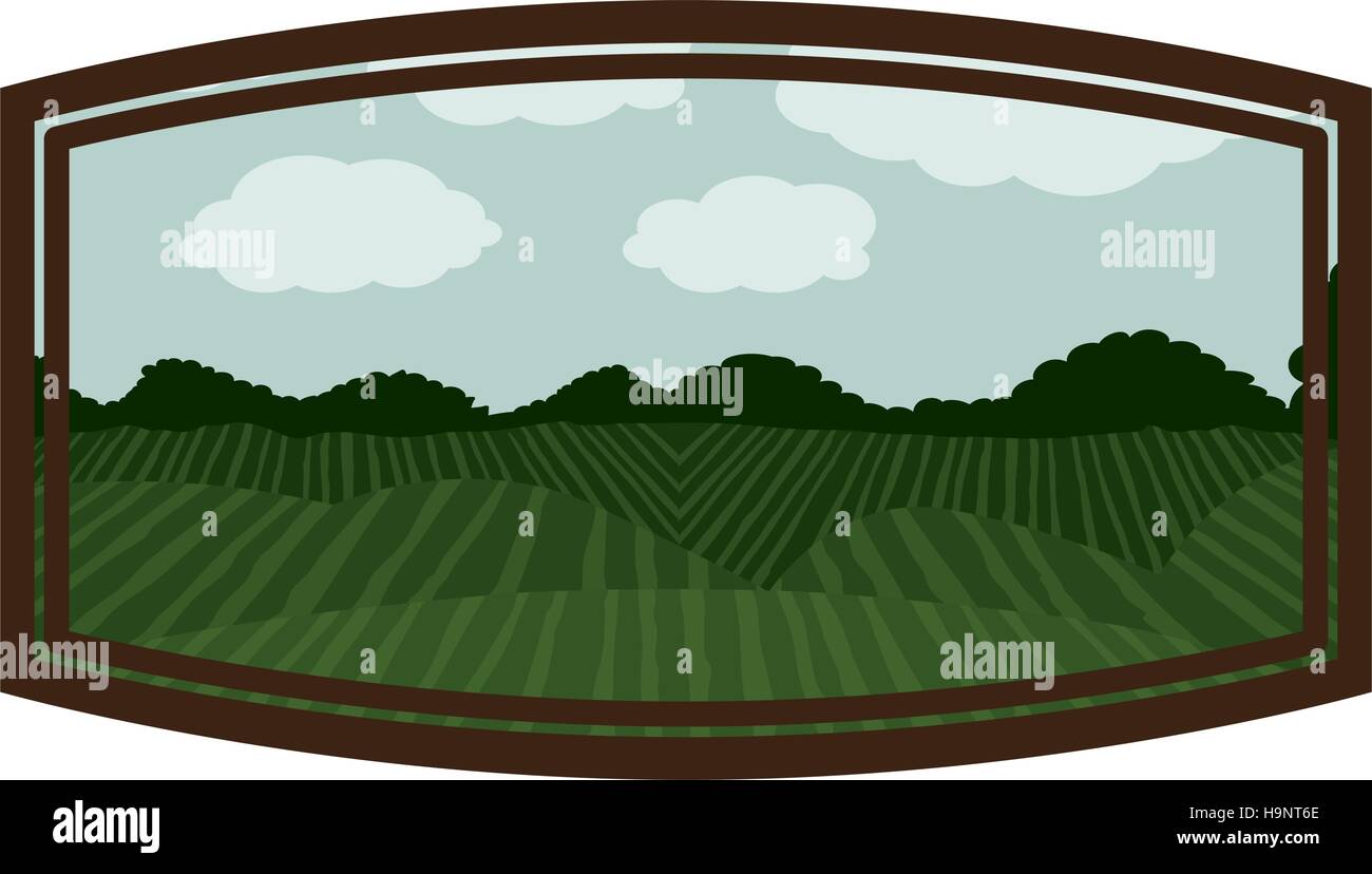 Isolated landscape inside frame design Stock Vector Image & Art - Alamy