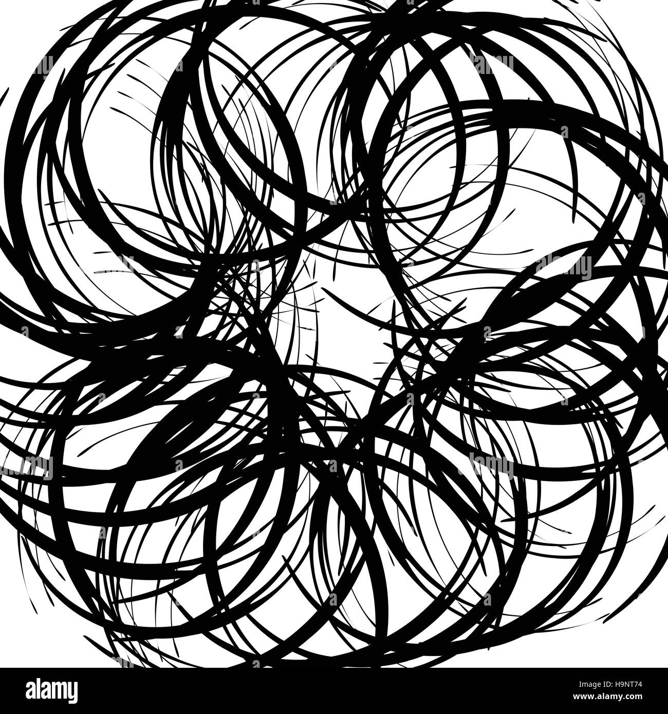 Chaotic Random Curved Lines Abstract Artistic Pattern Background Stock Vector Image And Art Alamy