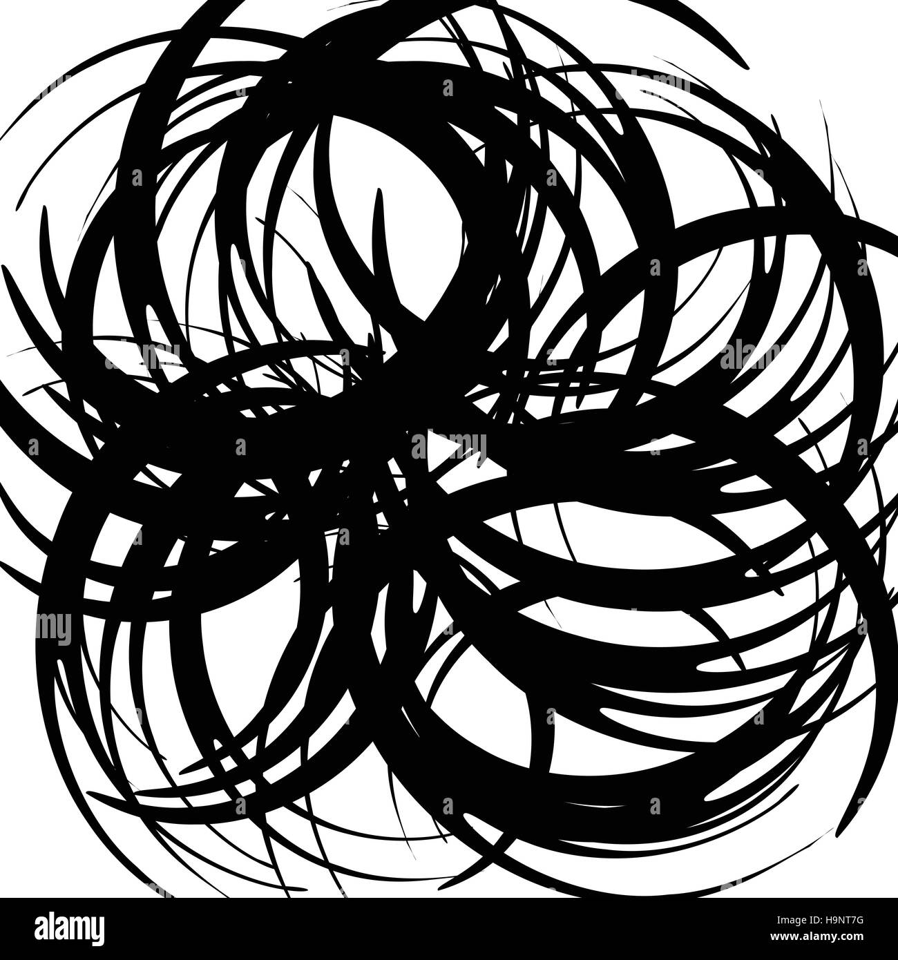 Chaotic Random Curved Lines Abstract Artistic Pattern Background Stock Vector Image And Art Alamy