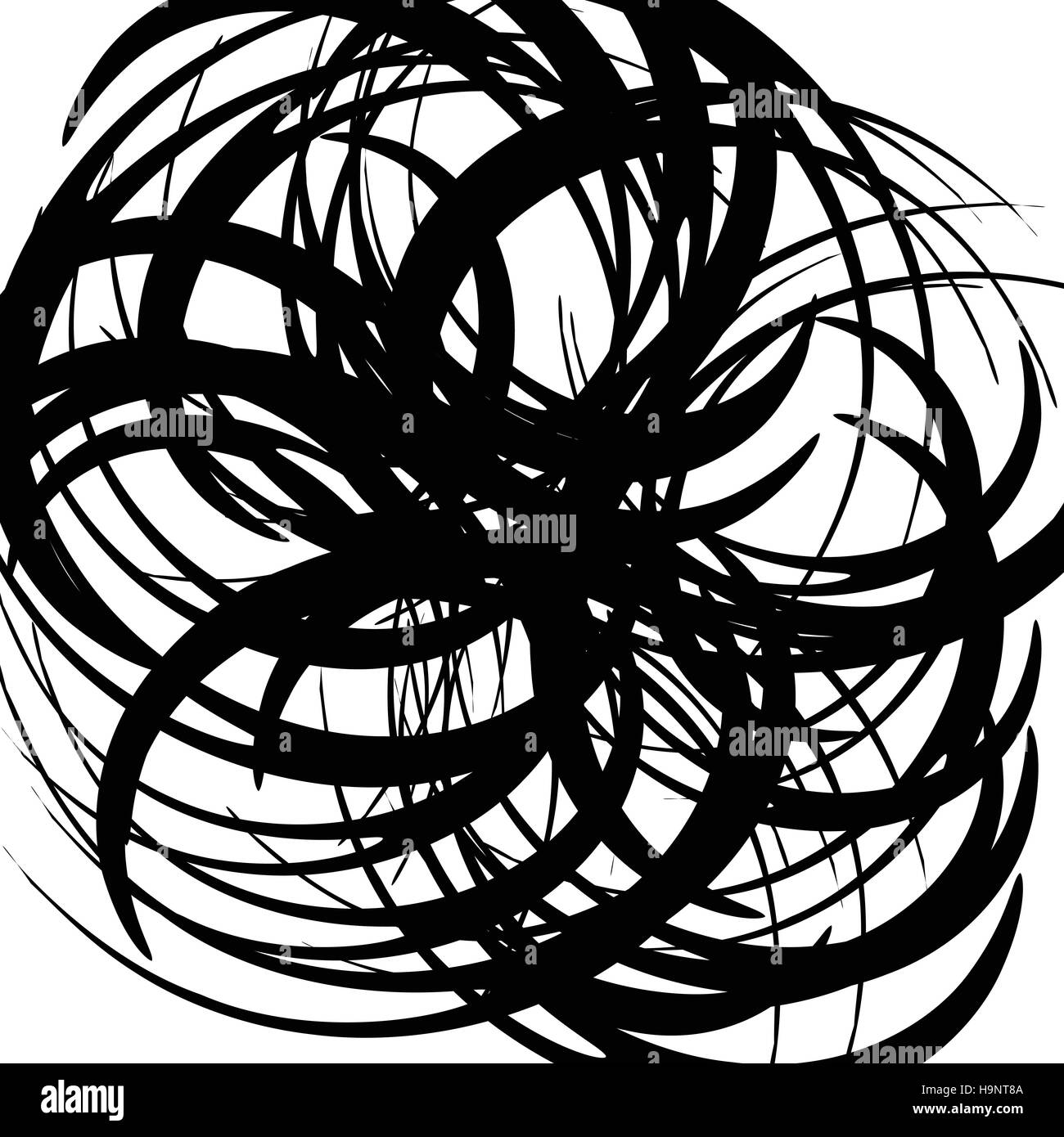 Chaotic Random Curved Lines Abstract Artistic Pattern Background Stock Vector Image And Art Alamy