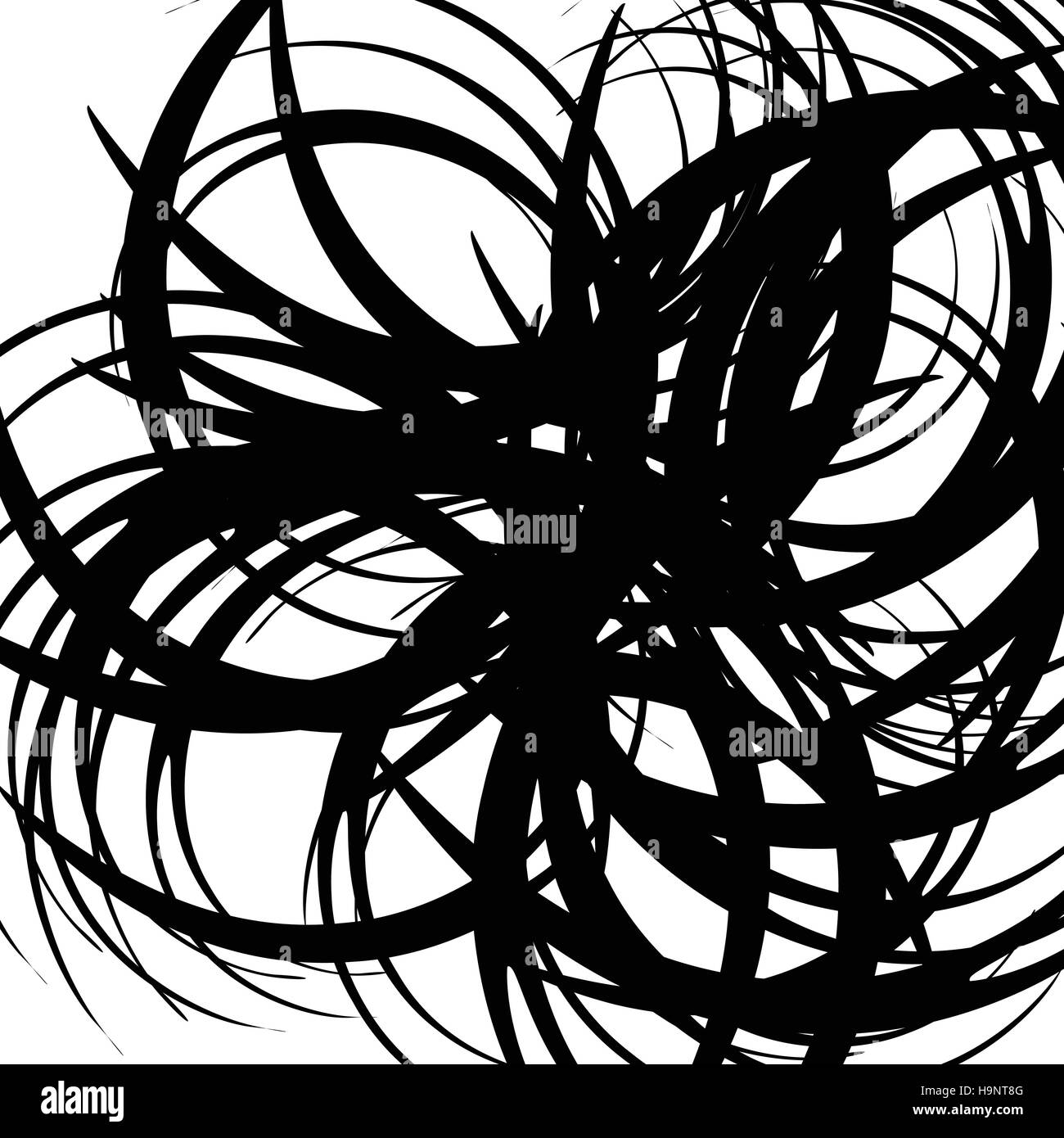 Chaotic Random Curved Lines Abstract Artistic Pattern Background Stock Vector Image And Art Alamy