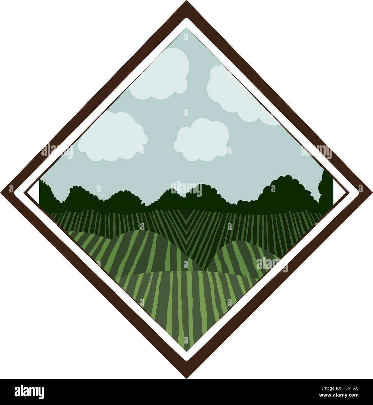 Isolated landscape inside frame design Stock Vector Image & Art - Alamy