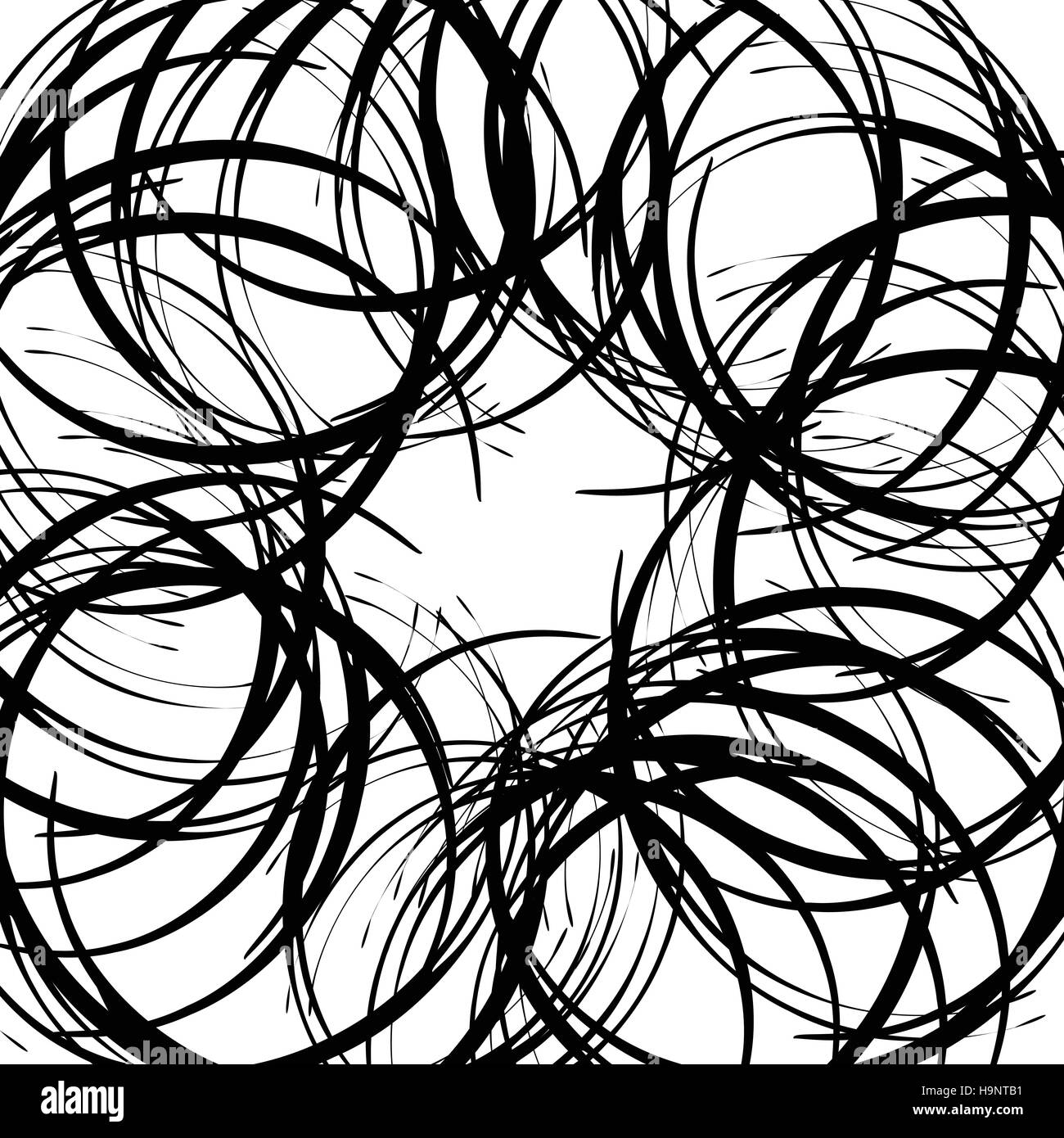 Chaotic Random Curved Lines Abstract Artistic Pattern Background Stock Vector Image And Art Alamy