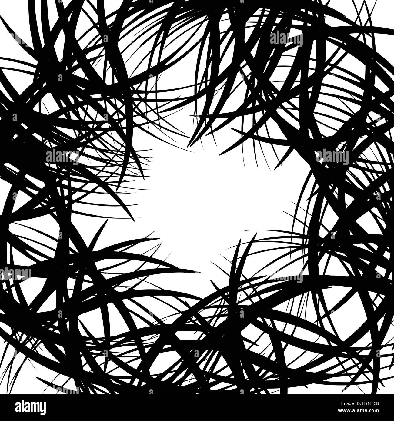 Chaotic Random Curved Lines Abstract Artistic Pattern Background Stock Vector Image And Art Alamy