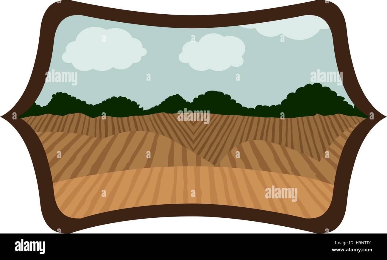 Isolated landscape inside frame design Stock Vector Image & Art - Alamy