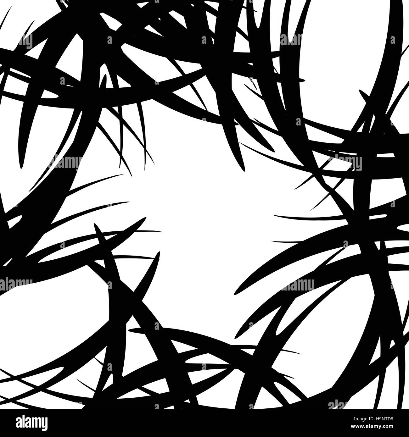 Chaotic Random Curved Lines Abstract Artistic Pattern Background Stock Vector Image And Art Alamy