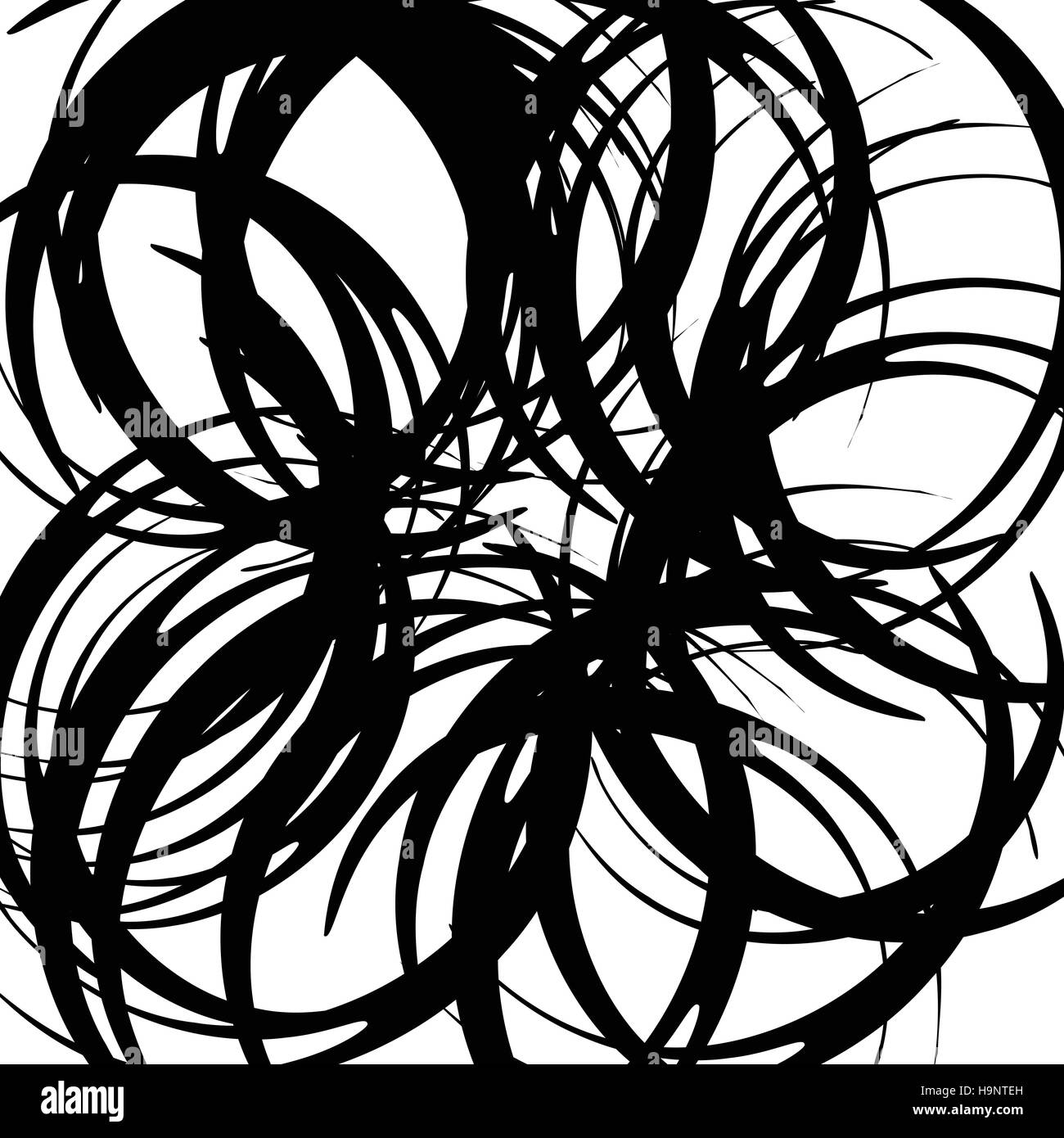 Chaotic Random Curved Lines Abstract Artistic Pattern Background