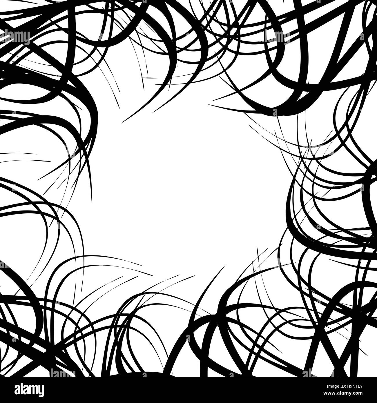 Chaotic Random Curved Lines Abstract Artistic Pattern Background Stock Vector Image And Art Alamy