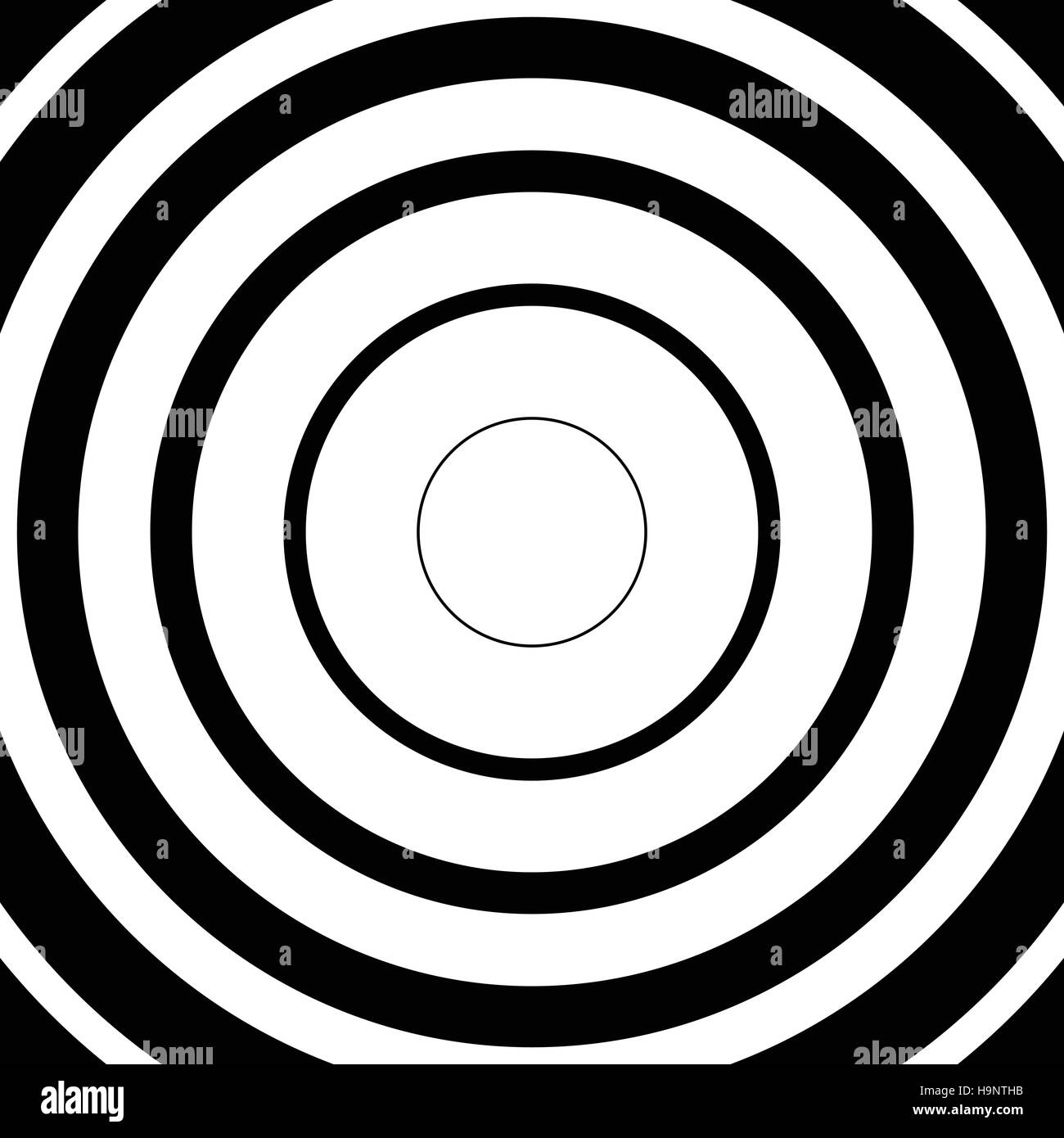 Concentric circles, radial lines pattern(s). Monochrome abstract ...