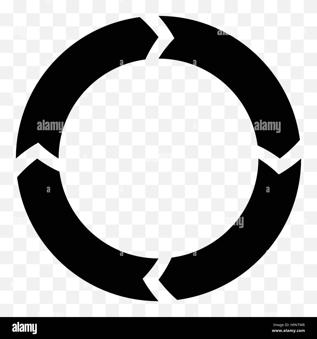 Segmented circle arrow. Circular arrow icon. Process, progres, rotation icon Stock Vector Image ...