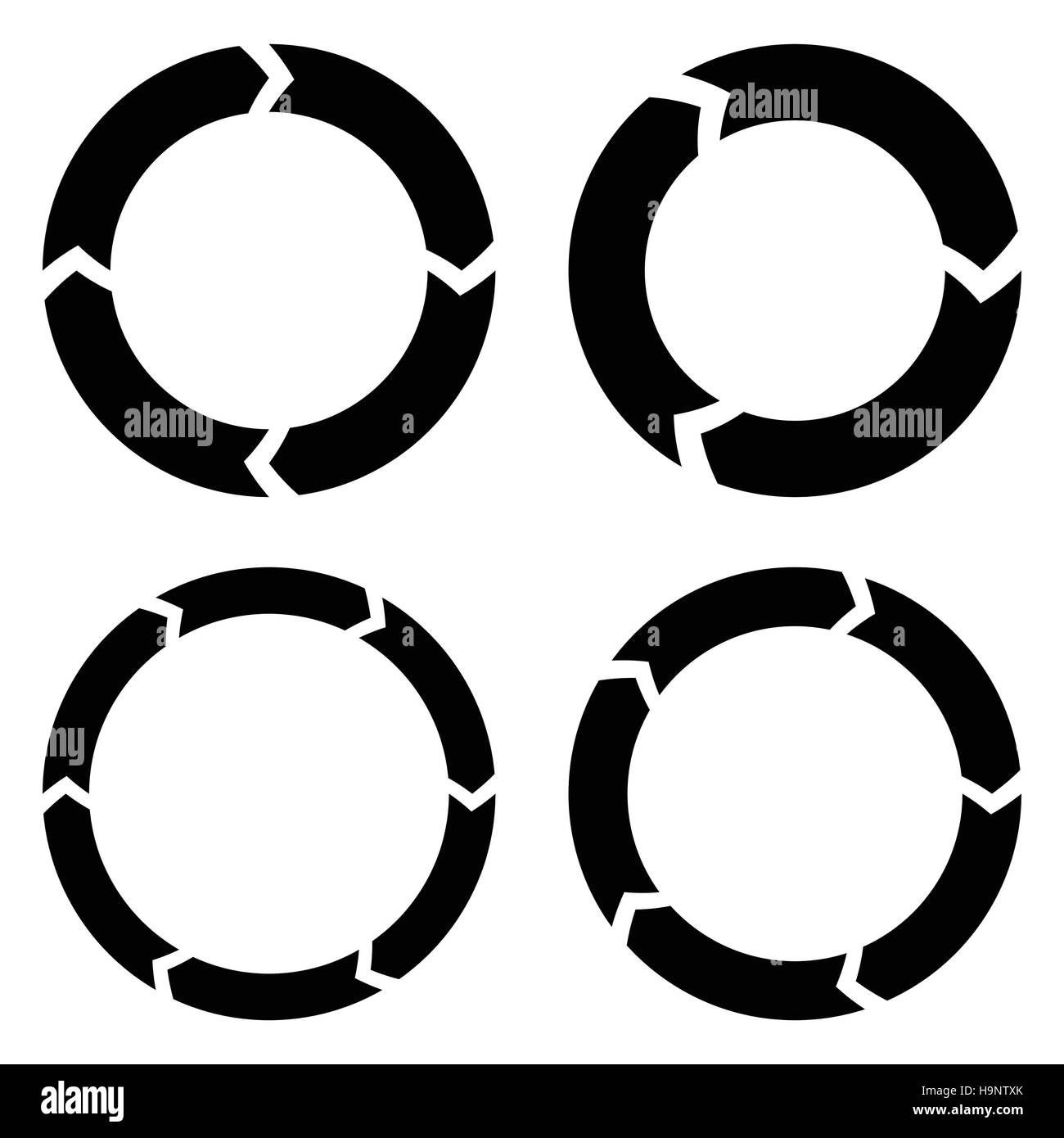 Segmented circle arrow. Circular arrow icon. Process, progres, rotation ... Segmented circle arrow. Circular arrow icon. Process, progres, rotation ...