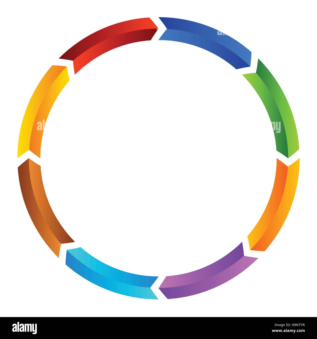 Segmented circle arrow. Circular arrow icon. Process, progres, rotation icon Stock Vector Image ...