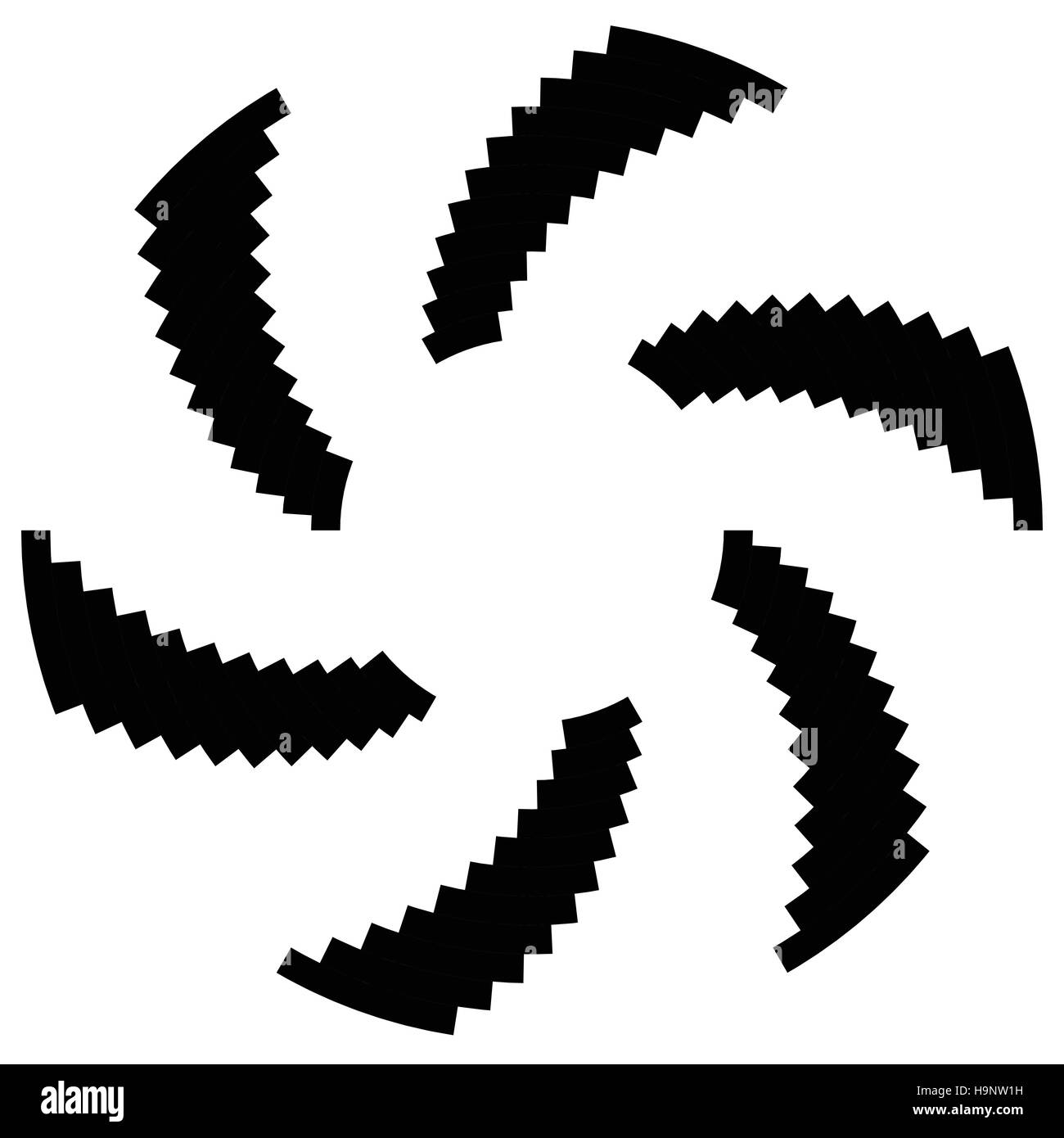 Radial circular element. Geometric circles of rectangles Stock Vector ...