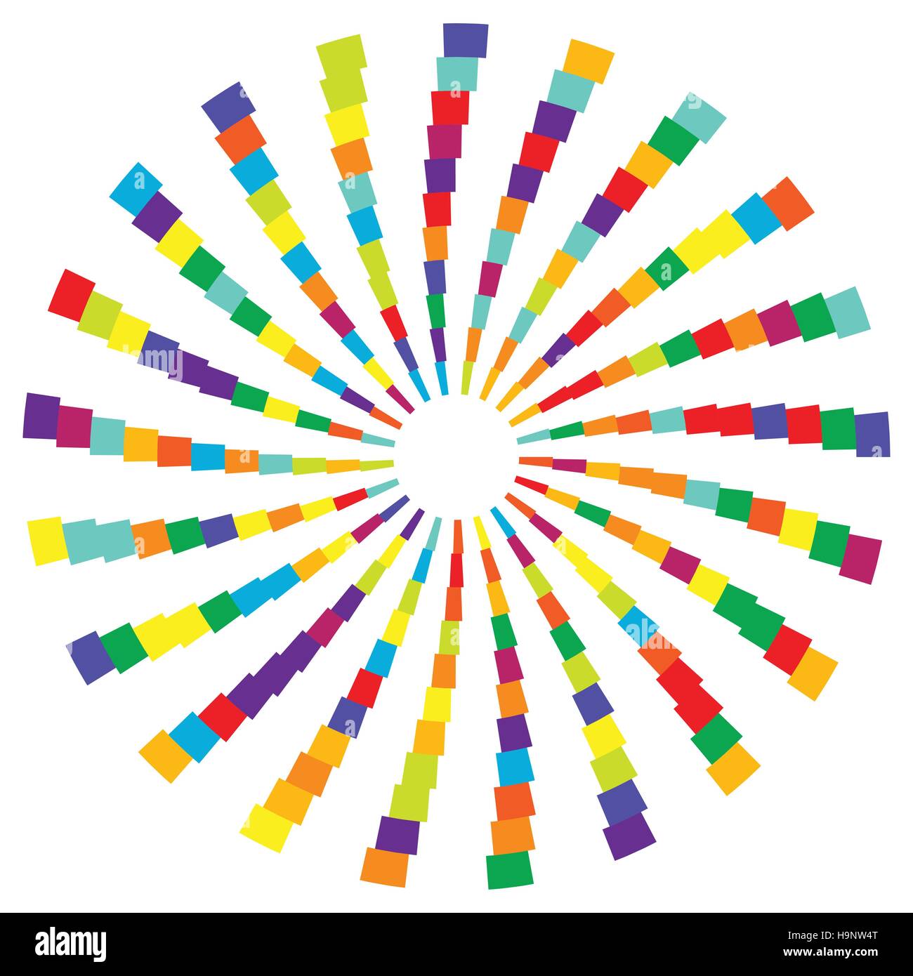 Colorful radial circular element. Multicolor geometric circle of ...
