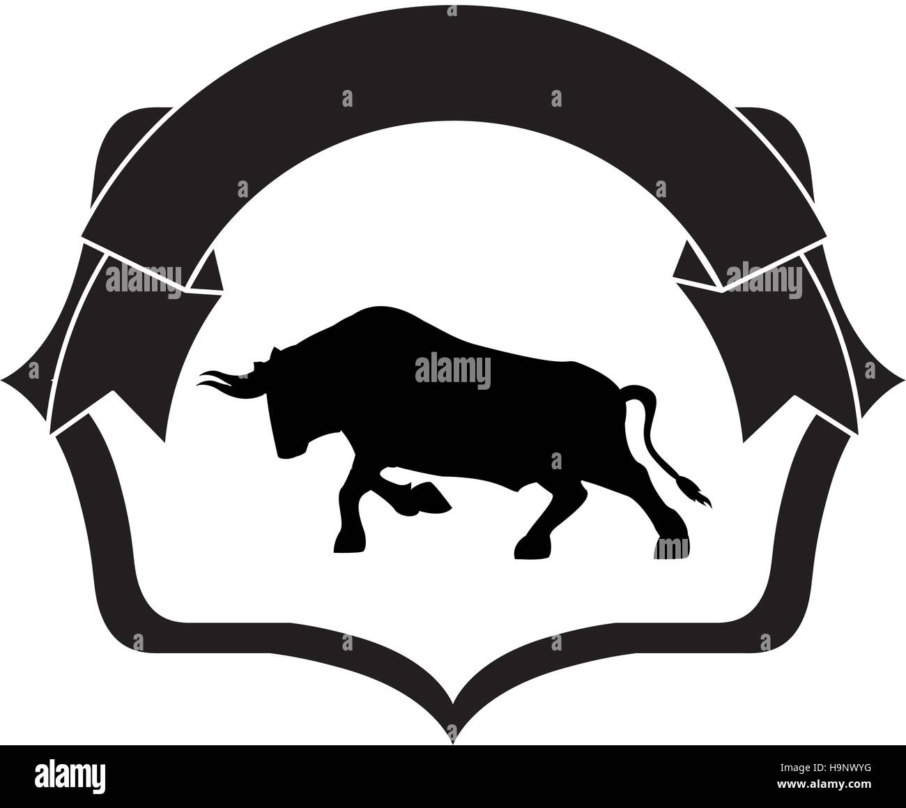 Isolated bull animal inside label design Stock Vector Image & Art - Alamy